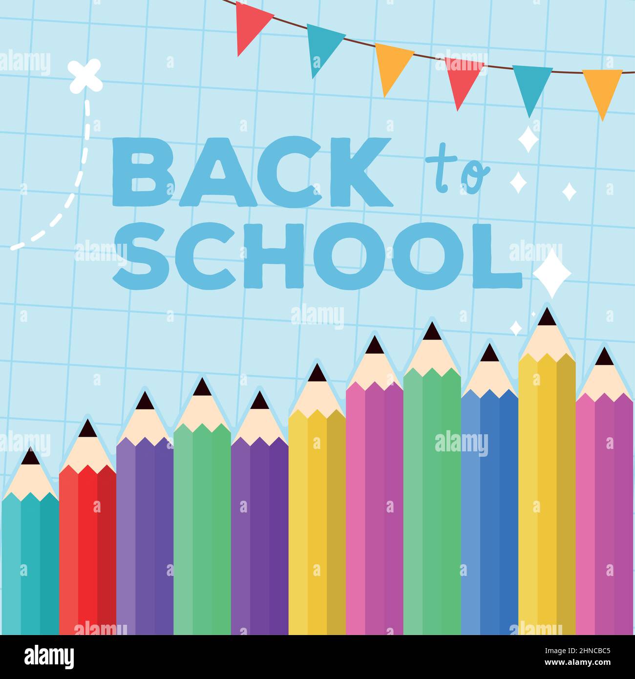 back to school lettering and colors poster Stock Vector Image & Art - Alamy