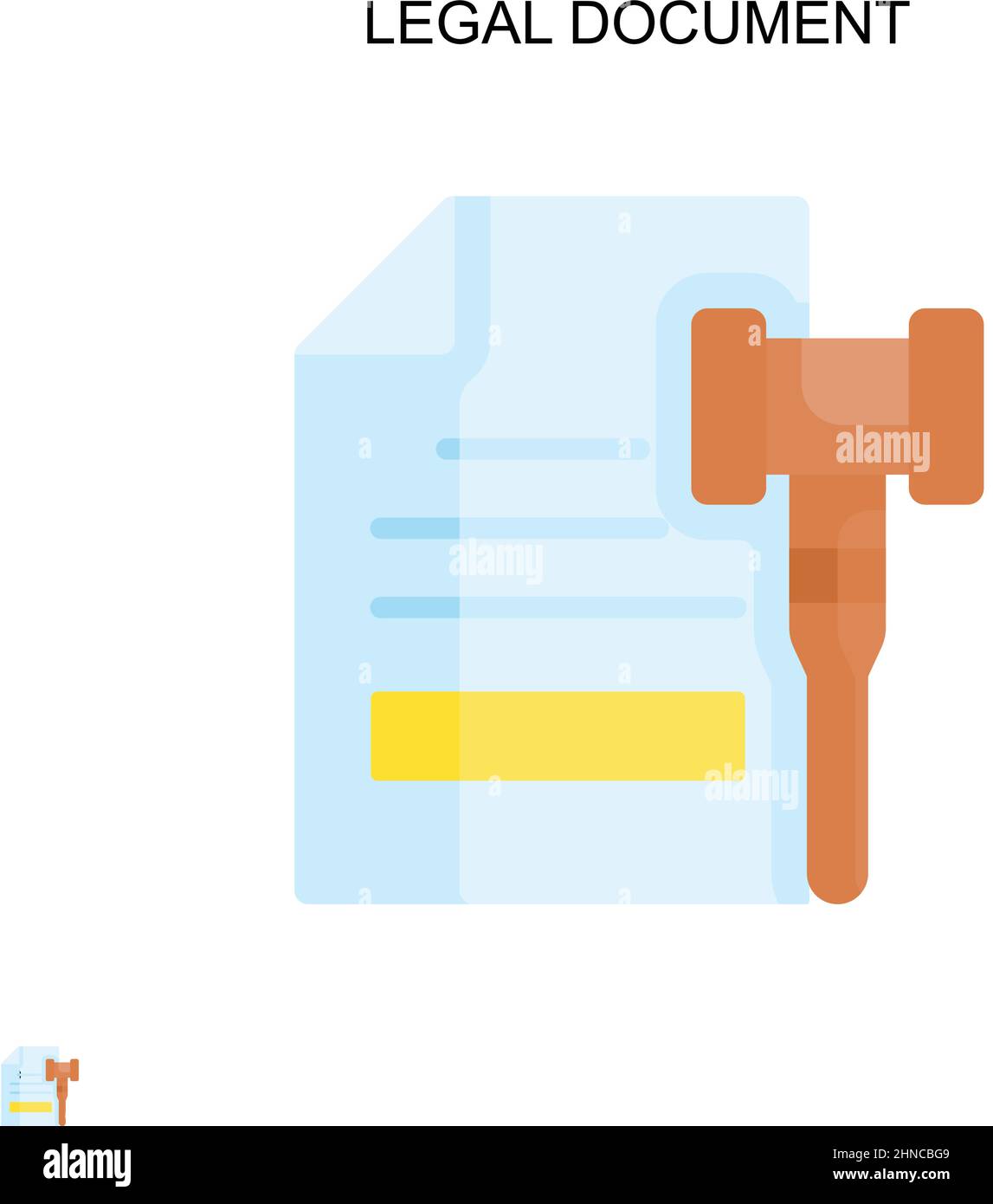 Legal document Simple vector icon. Illustration symbol design template ...