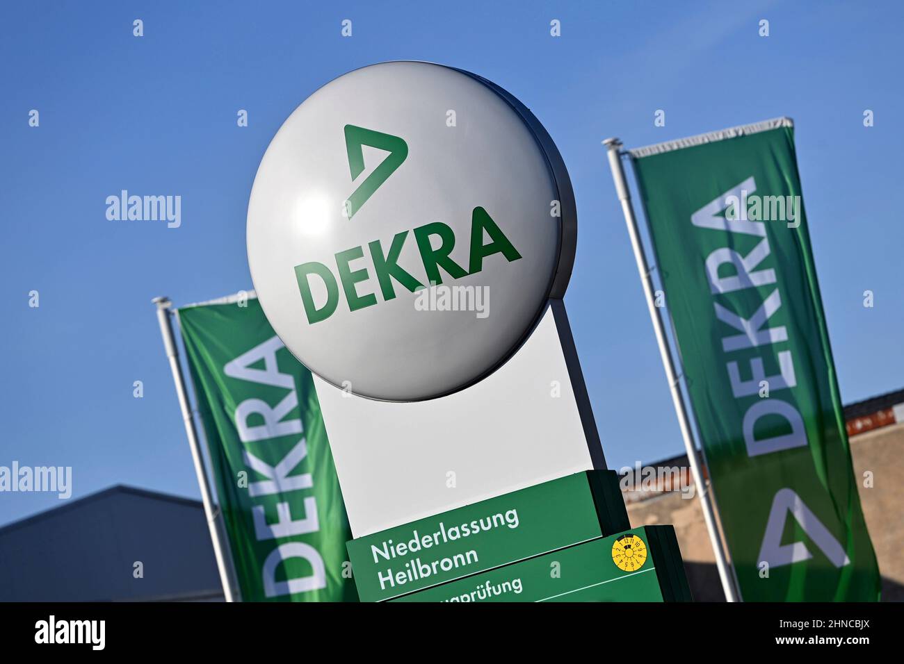 Heilbronn, Deutschland. 13th Feb, 2022. DEKRA, German testing company ...