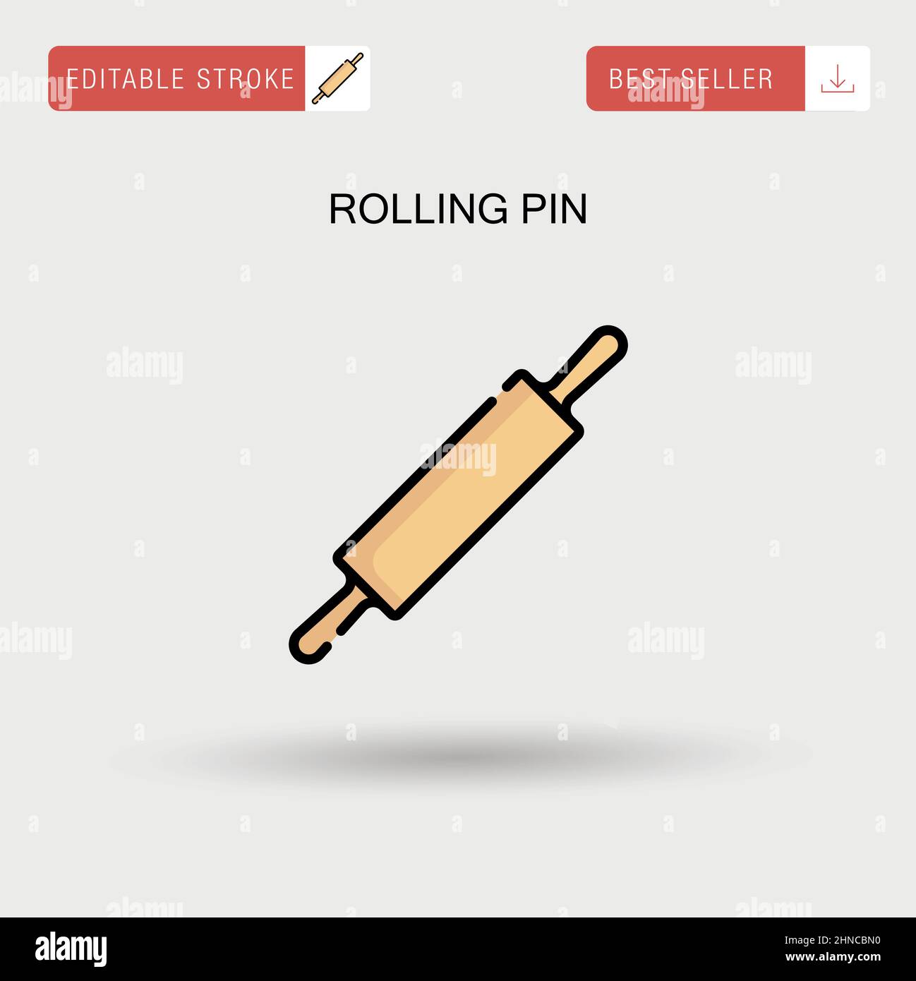 Rolling pin dough vector Stock Vector Images - Alamy