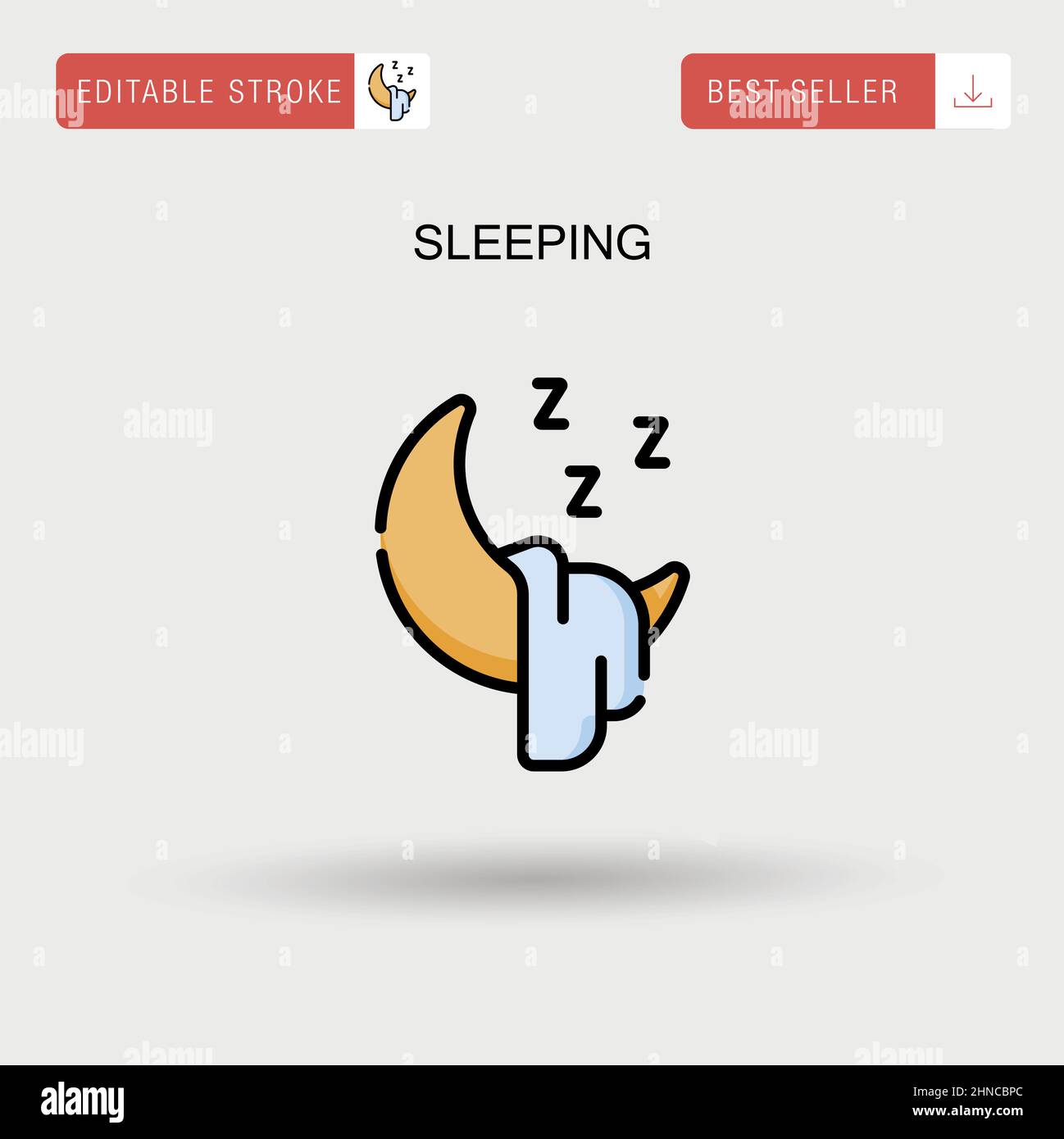 Sleeping Simple vector icon Stock Vector Image & Art - Alamy
