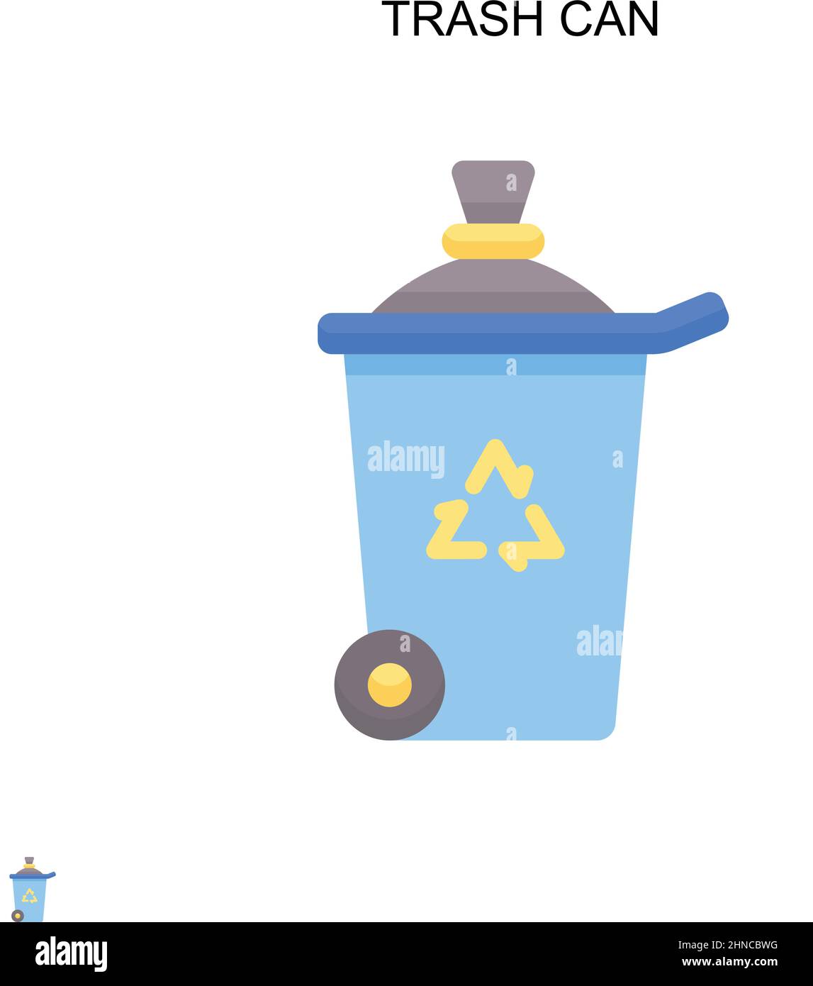 Trash can Simple vector icon. Illustration symbol design template for ...