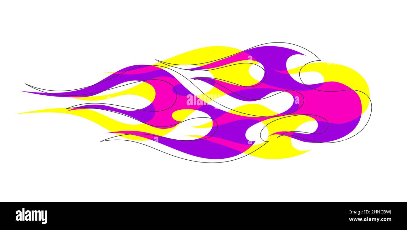 Fire emblem, old school flame shaped element, isolated vector ...