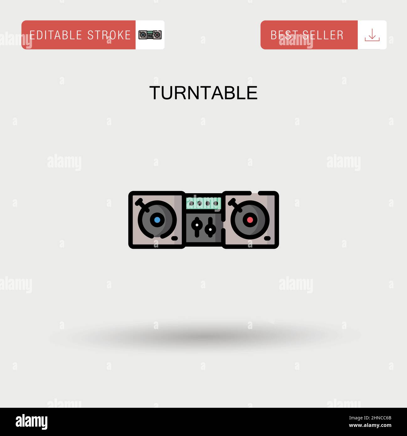 Turntable Simple vector icon Stock Vector Image & Art - Alamy