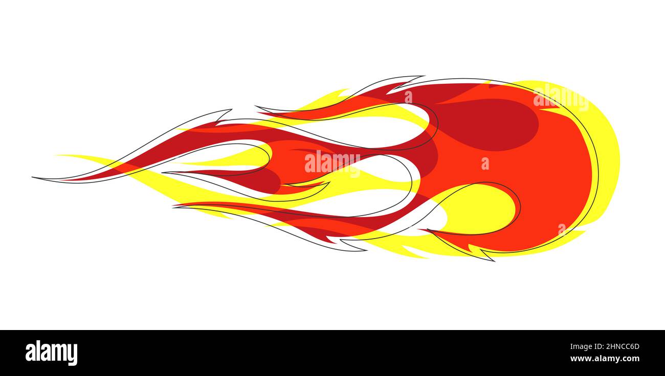 Fire emblem, old school flame shaped element, isolated vector ...