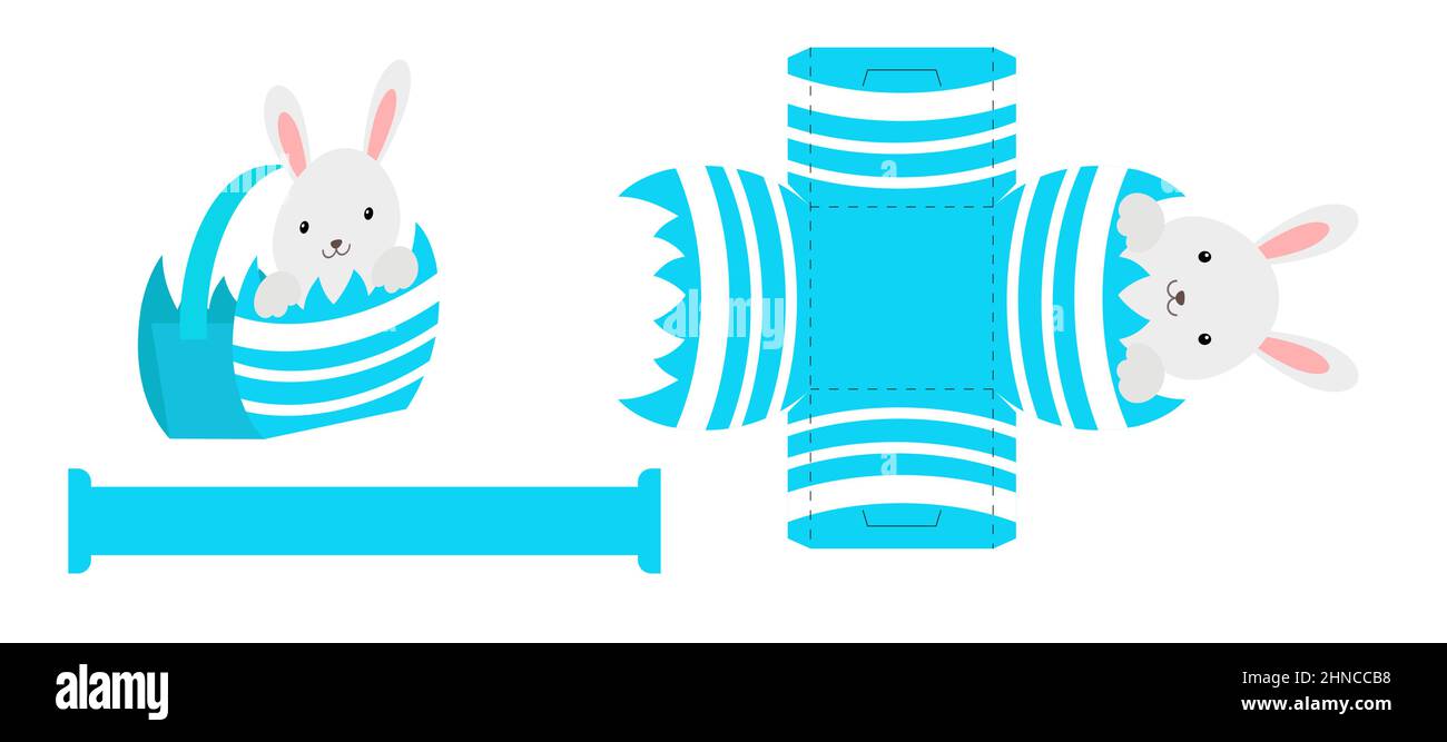 Simple packaging favor box bunny design for sweets, candies, presents ...