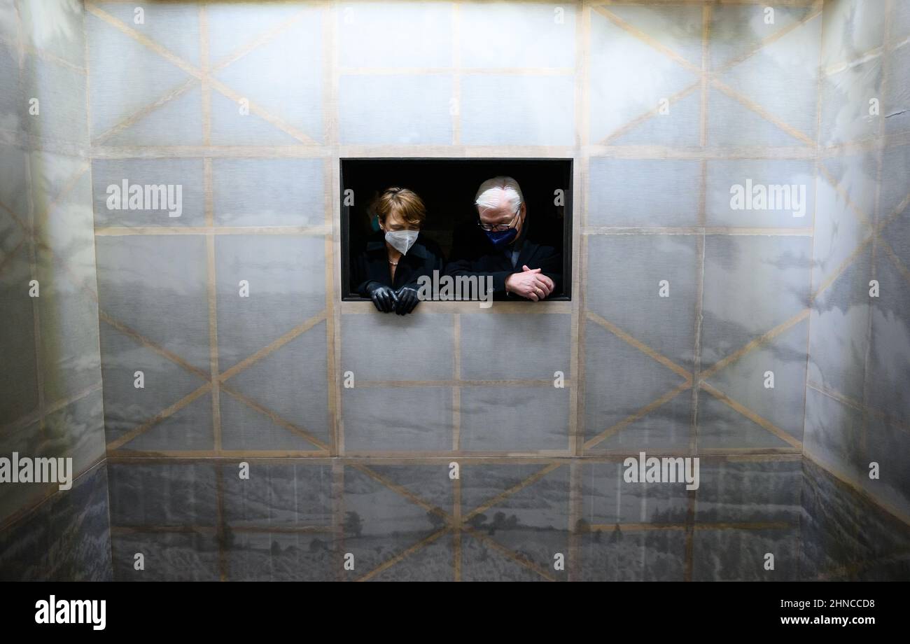 Riga, Latvia. 16th Feb, 2022. German President Frank-Walter Steinmeier ...