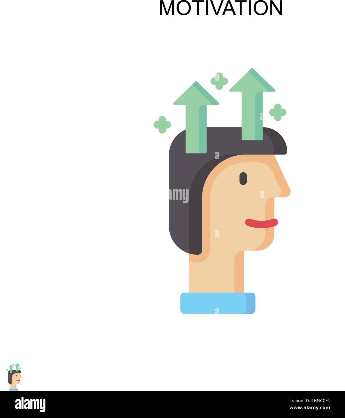 Motivation Simple vector icon. Illustration symbol design template for web mobile UI element ...