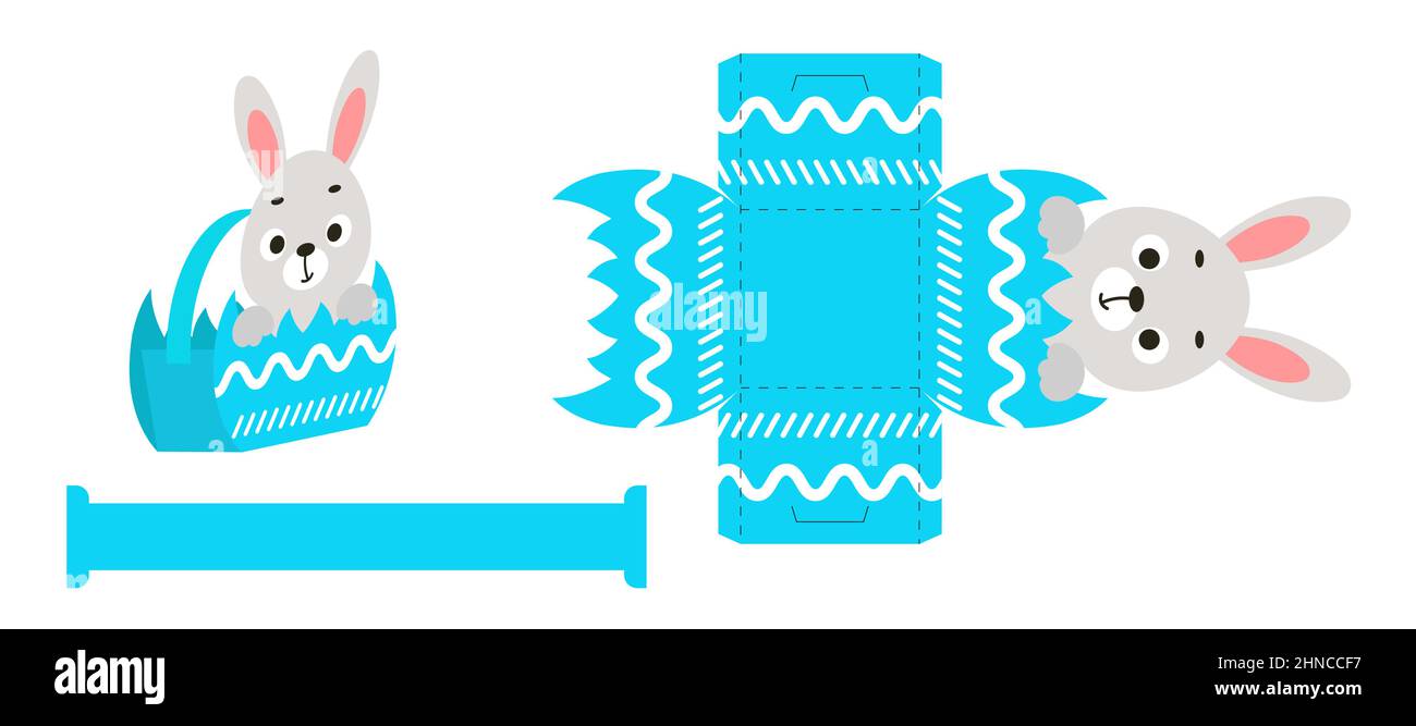 Animal box diy cutout Stock Vector Images - Alamy