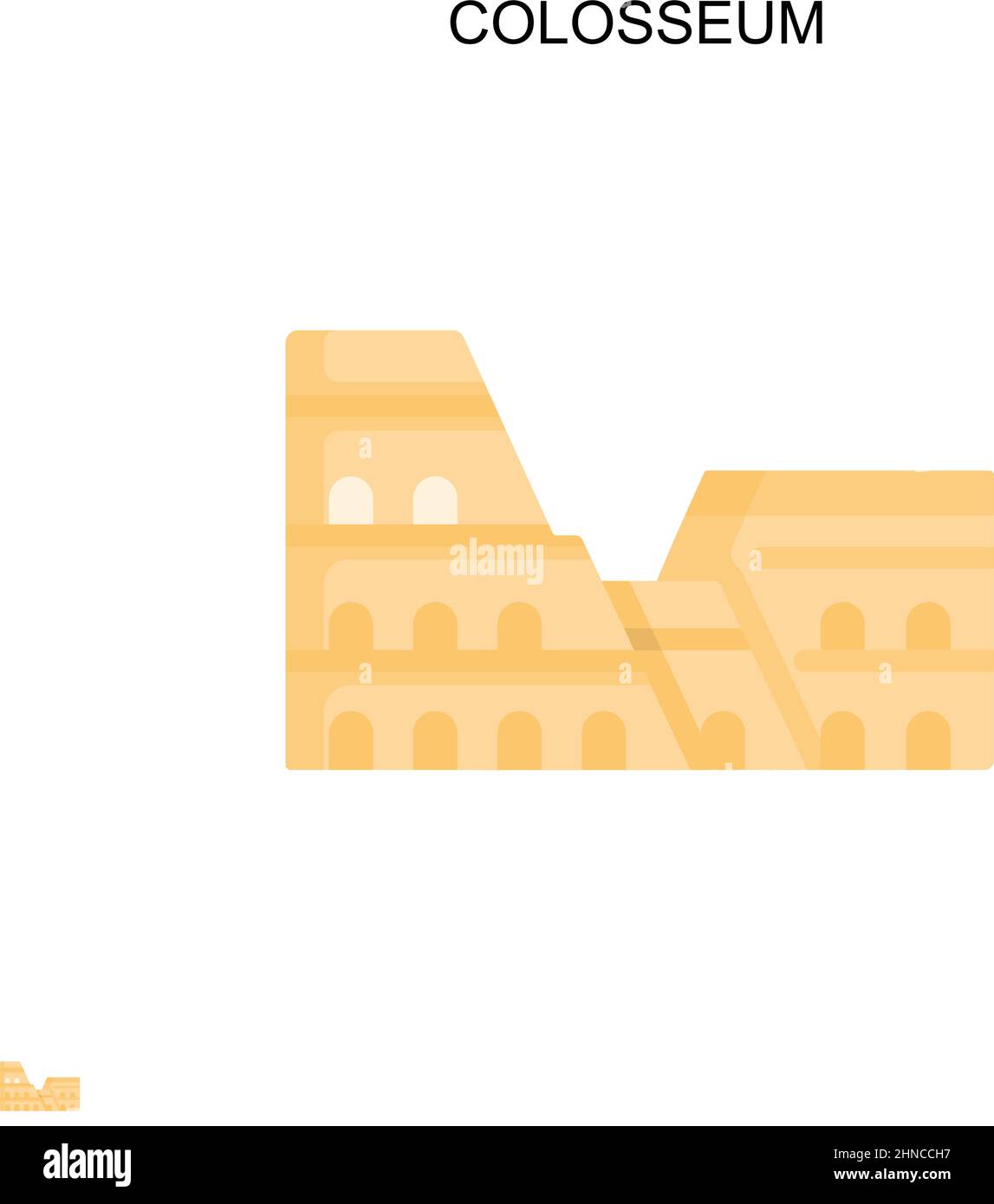 Colosseum Simple vector icon. Illustration symbol design template for ...
