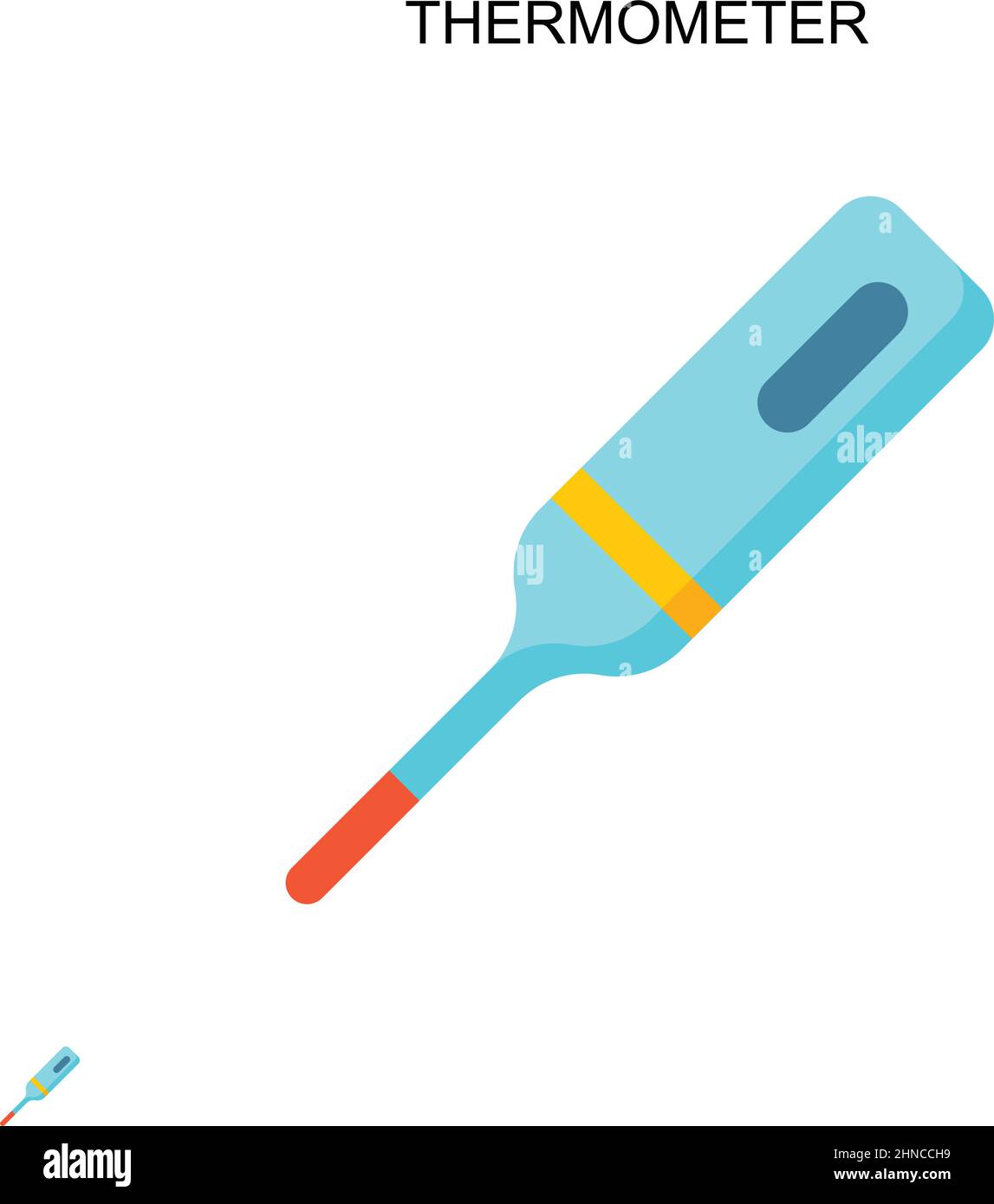 Thermometer Simple vector icon. Illustration symbol design template for ...