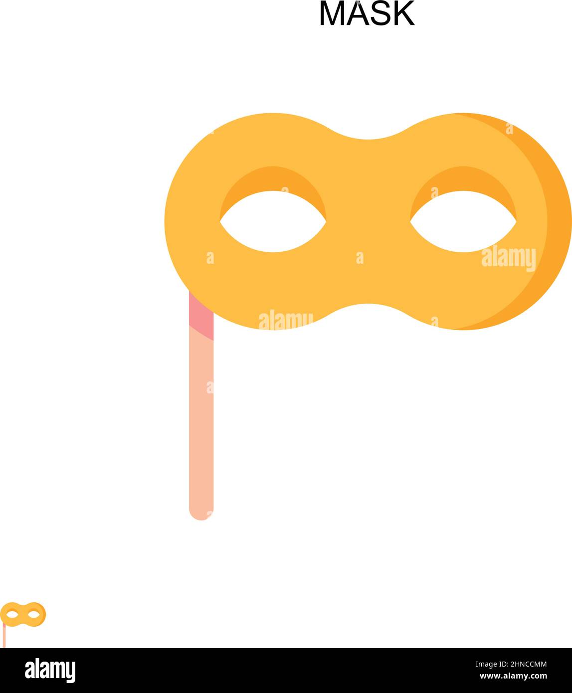 Mask Simple vector icon. Illustration symbol design template for web ...