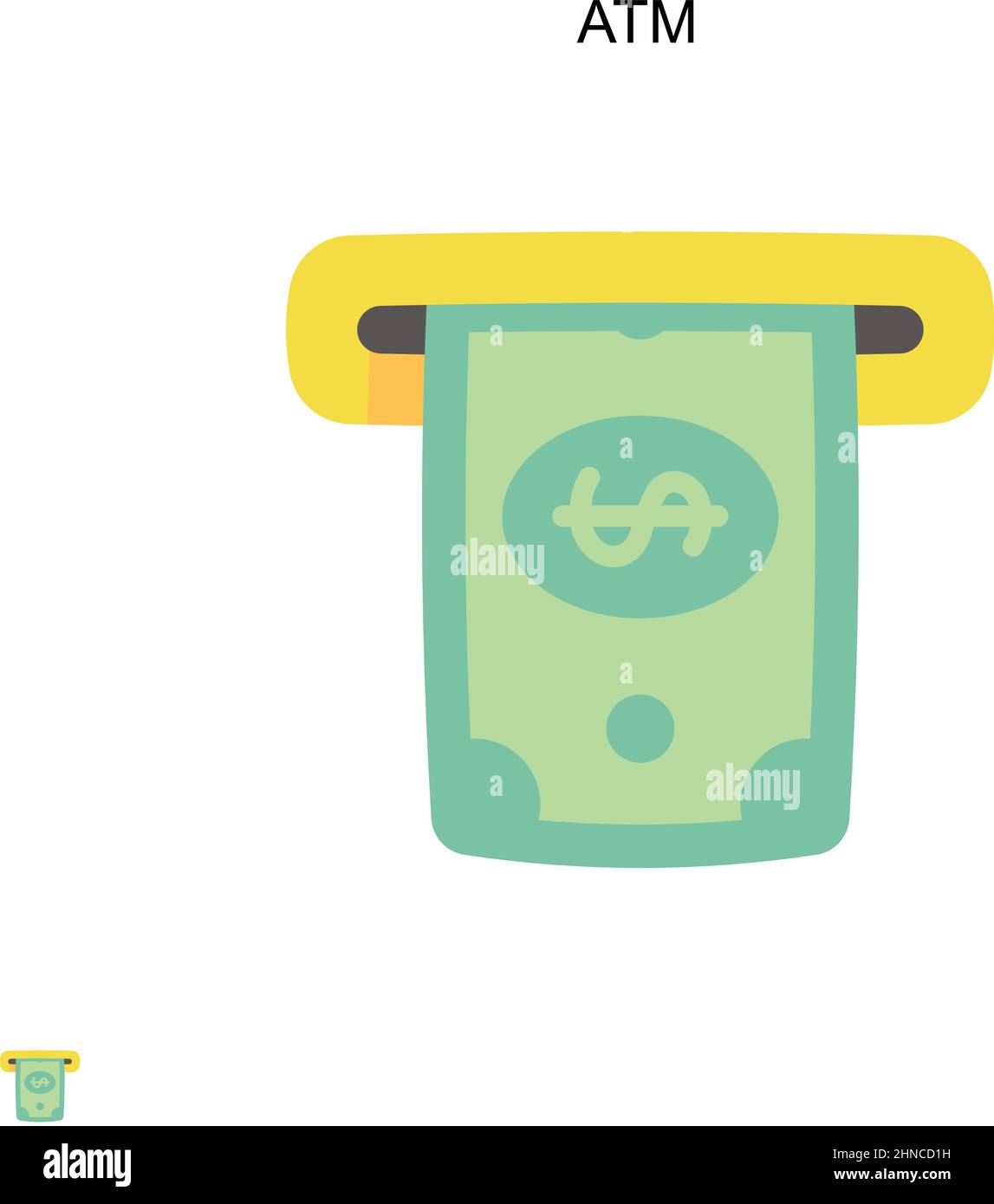 Atm Simple vector icon. Illustration symbol design template for web ...
