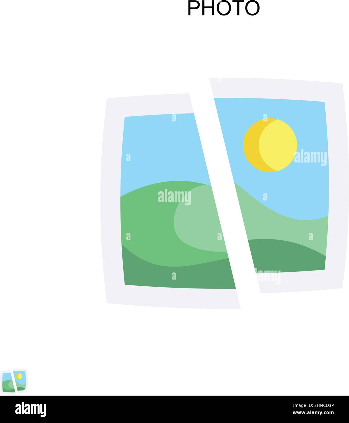 Photo Simple Vector Icon Illustration Symbol Design Template For Web Mobile Ui Element Stock