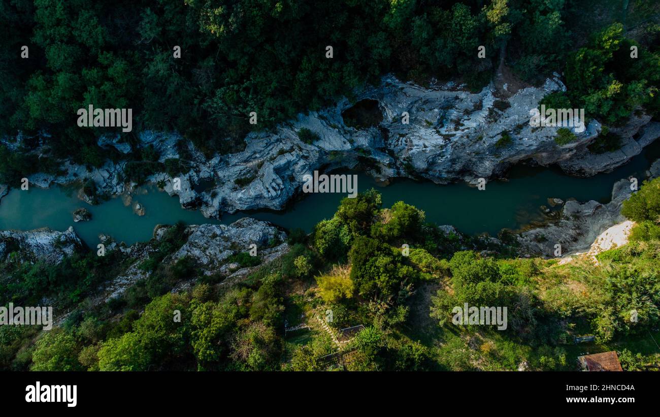 Section of the Metauro river named Marmitte dei Giganti Stock Photo - Alamy