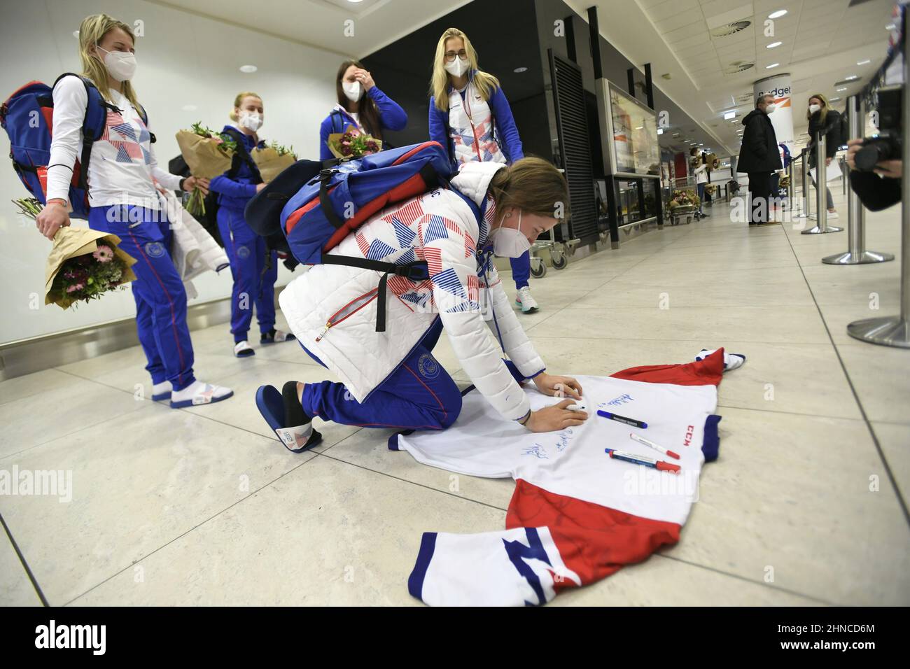 Prague, Czech Republic. 16th Feb, 2022. Czech women's hockey team ...