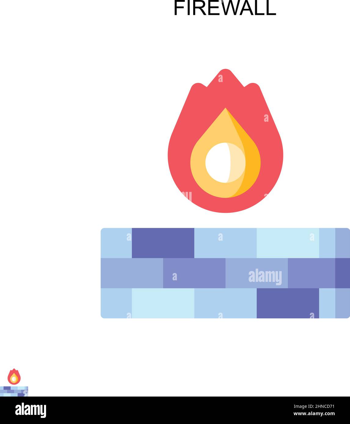 Firewall Simple Vector Icon Illustration Symbol Design Template For Web Mobile Ui Element Stock