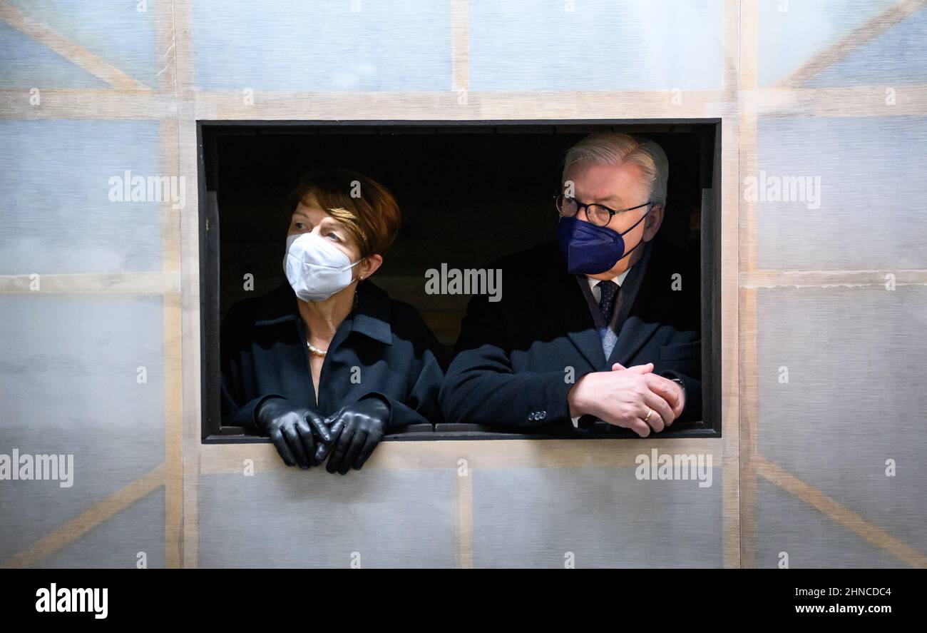 Riga, Latvia. 16th Feb, 2022. German President Frank-Walter Steinmeier ...