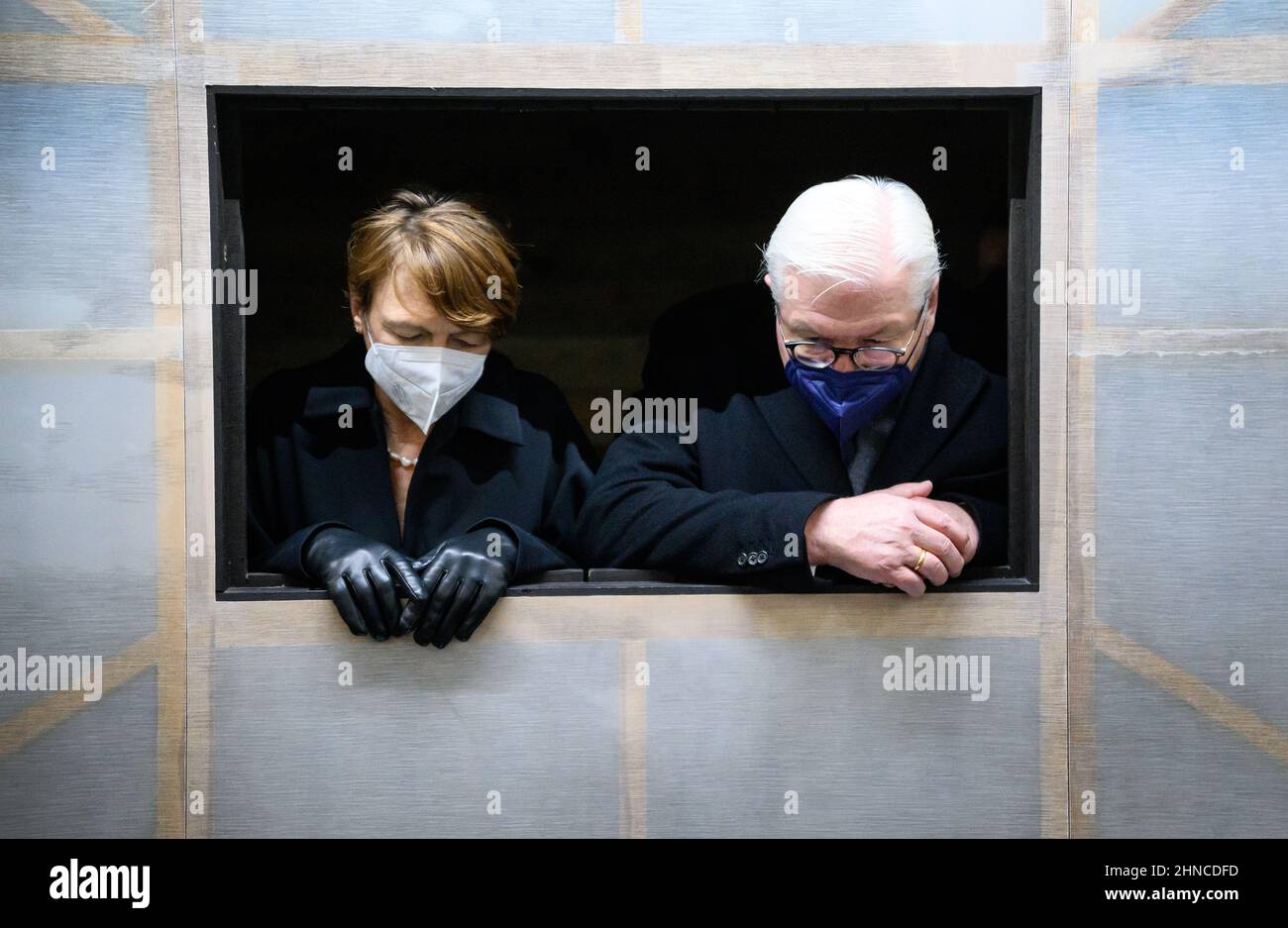 Riga, Latvia. 16th Feb, 2022. German President Frank-Walter Steinmeier ...