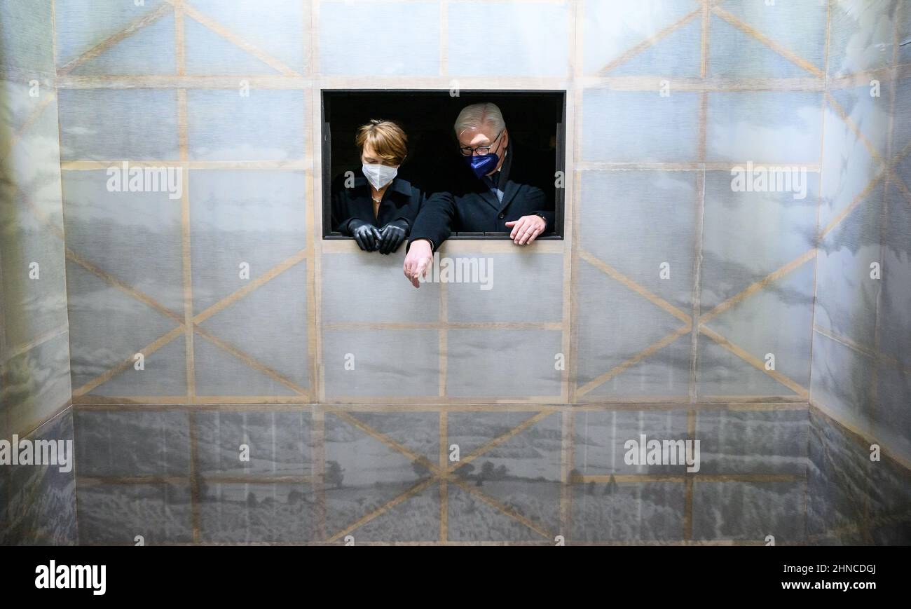 Riga, Latvia. 16th Feb, 2022. German President Frank-Walter Steinmeier ...