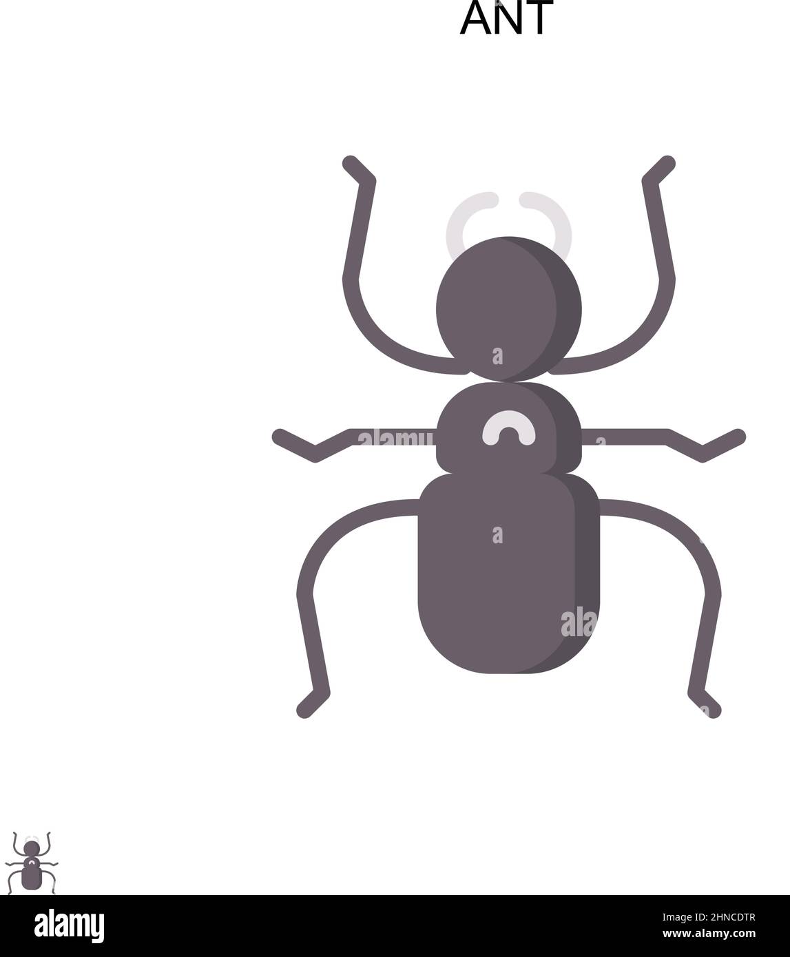 Ant Simple vector icon. Illustration symbol design template for web ...