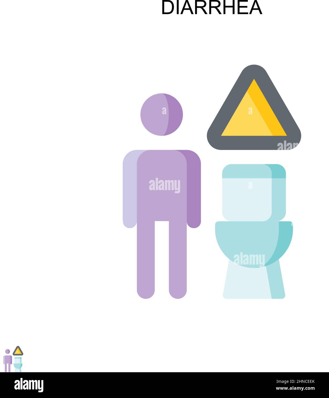 Diarrhea Simple vector icon. Illustration symbol design template for ...