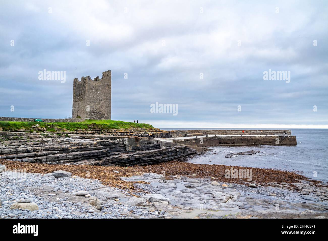 Roslee castle at Easky pier in County Sligo - Republic of Ireland Stock ...