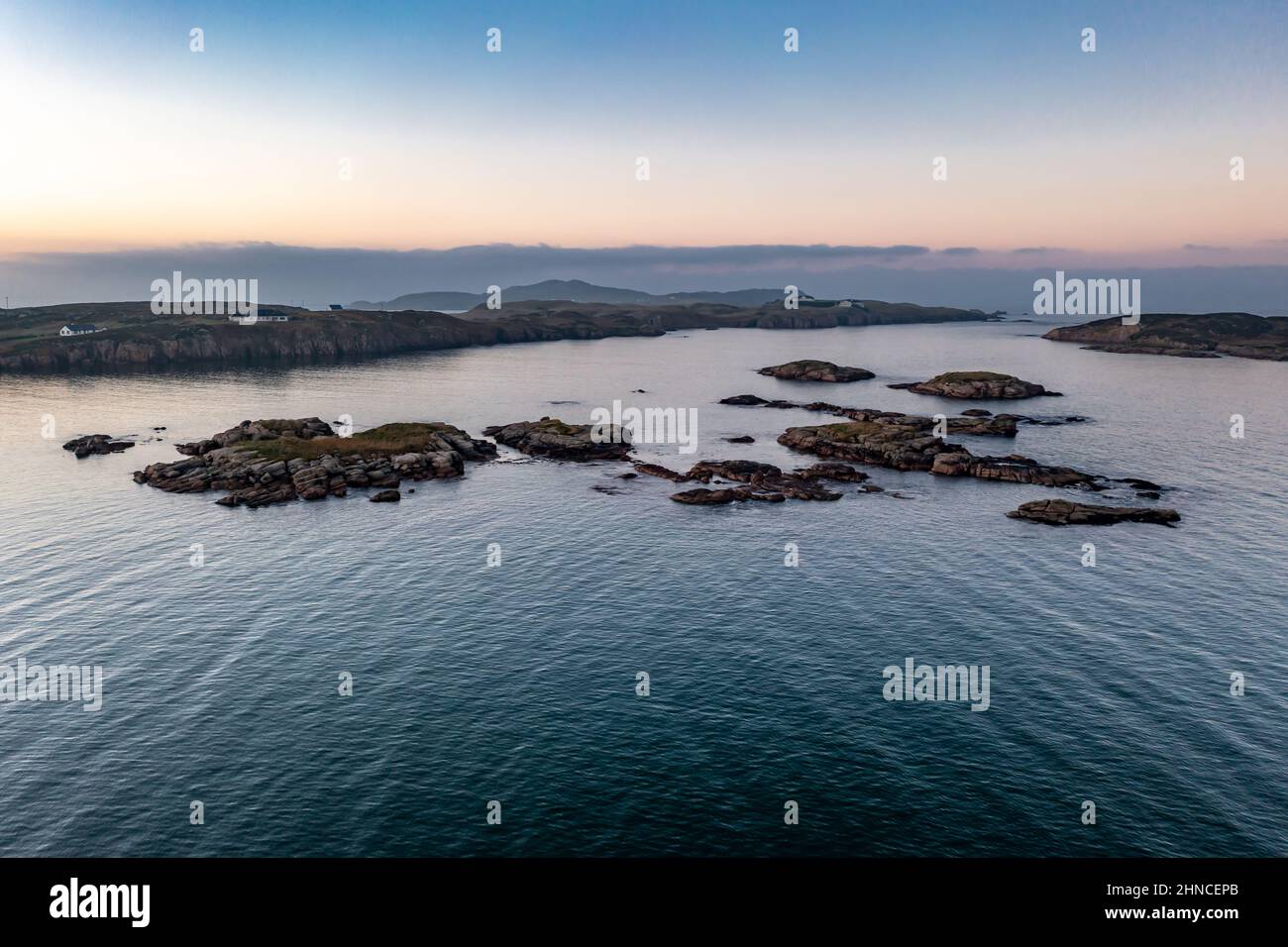 Aerial view of Kincasslagh in County Donegal - Ireland Stock Photo - Alamy