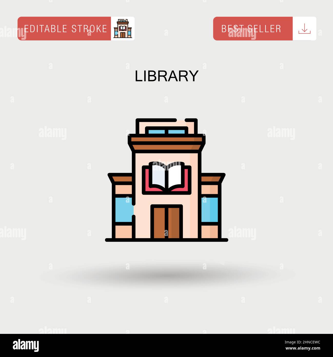 Library Simple vector icon Stock Vector Image & Art - Alamy