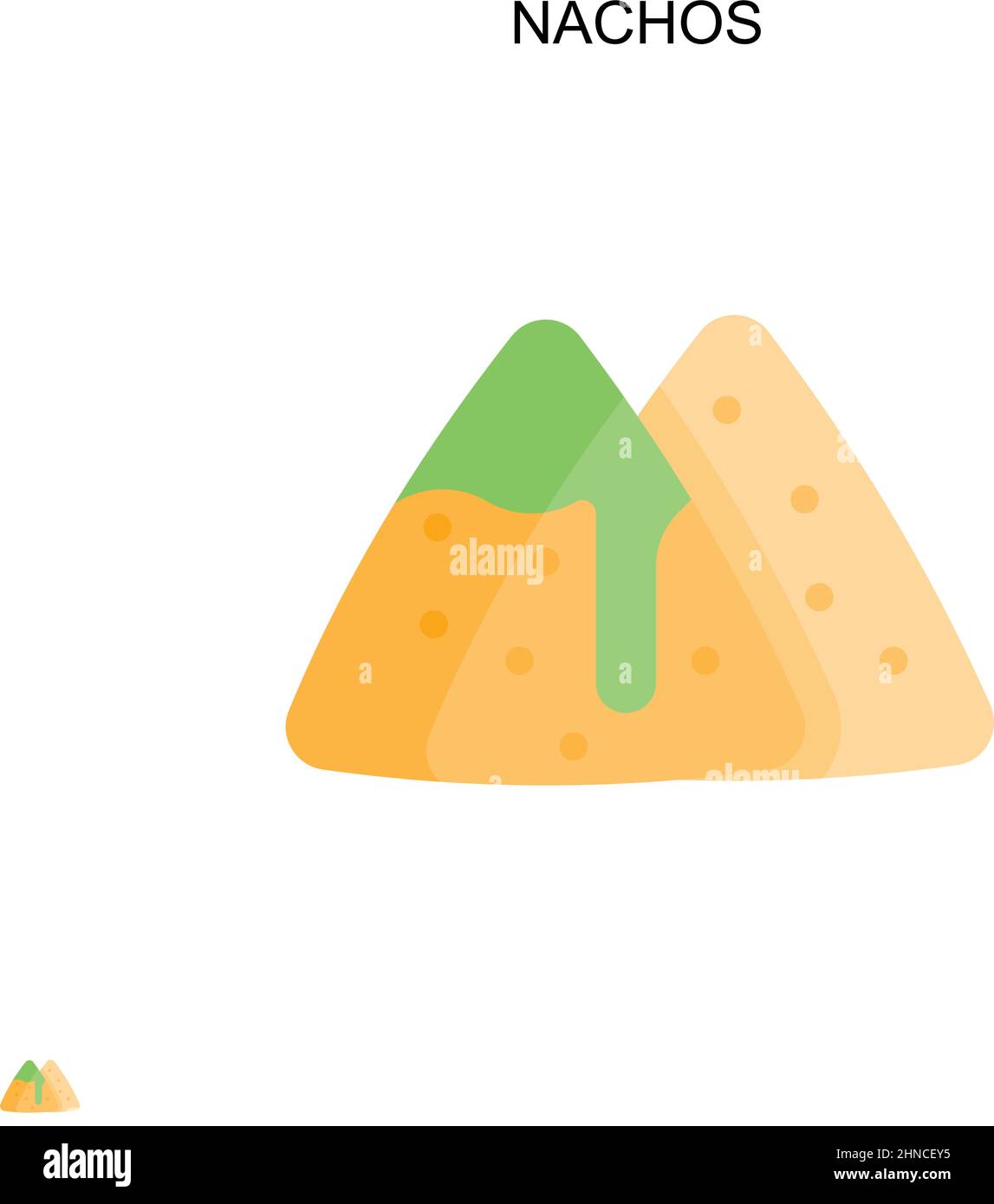 Nachos Simple vector icon. Illustration symbol design template for web ...