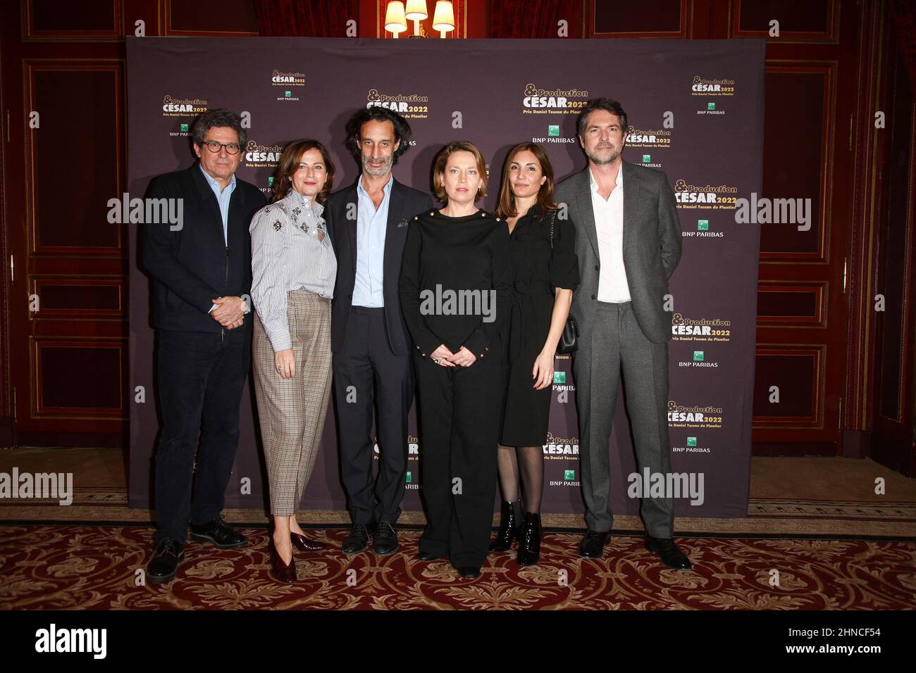 Paris, France. February 15, 2022, Edouard Weil, Alice Girard, Audrey ...