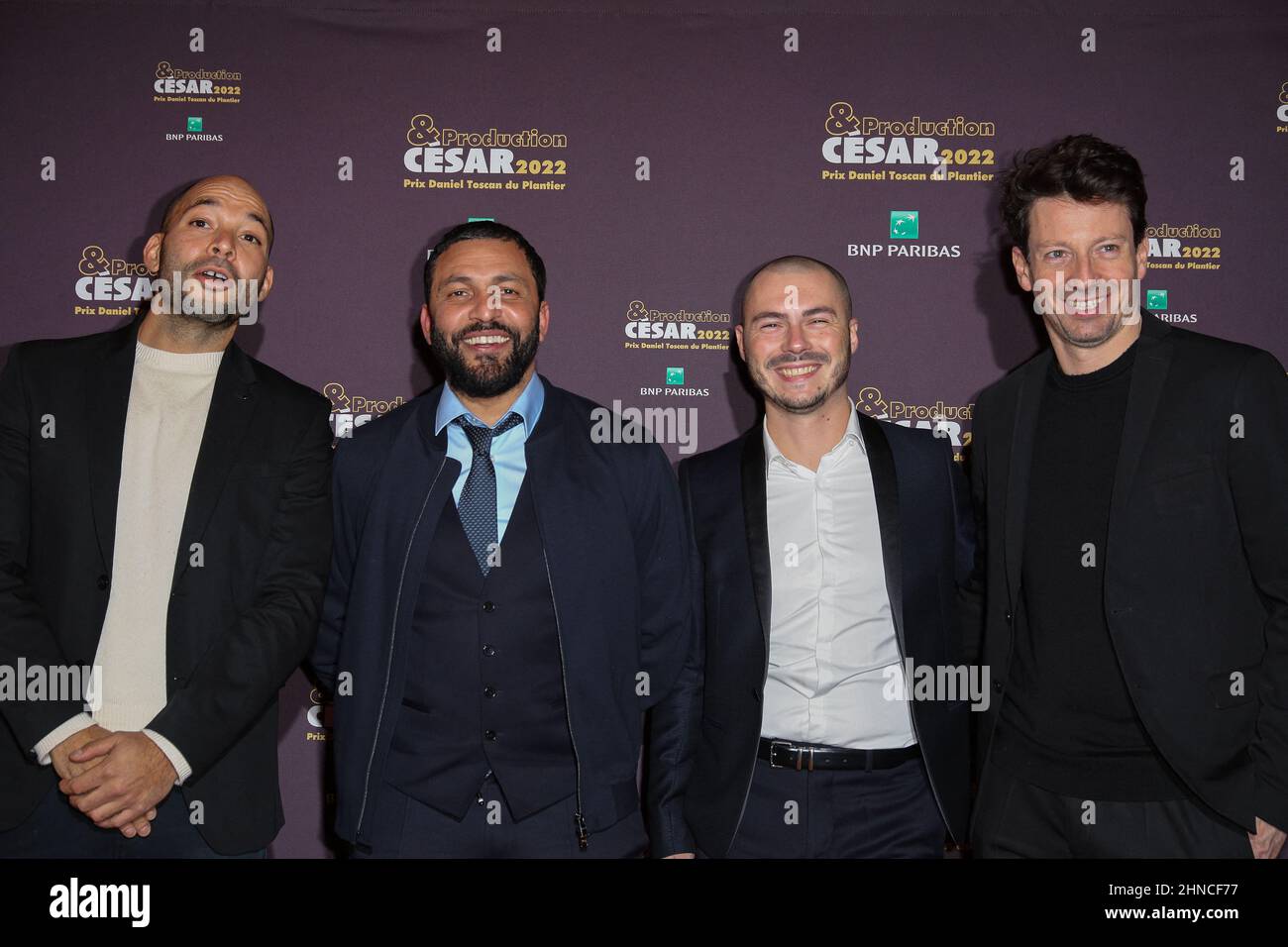 Paris, France. February 15, 2022, Toufik Ayadi, guest, guest and ...