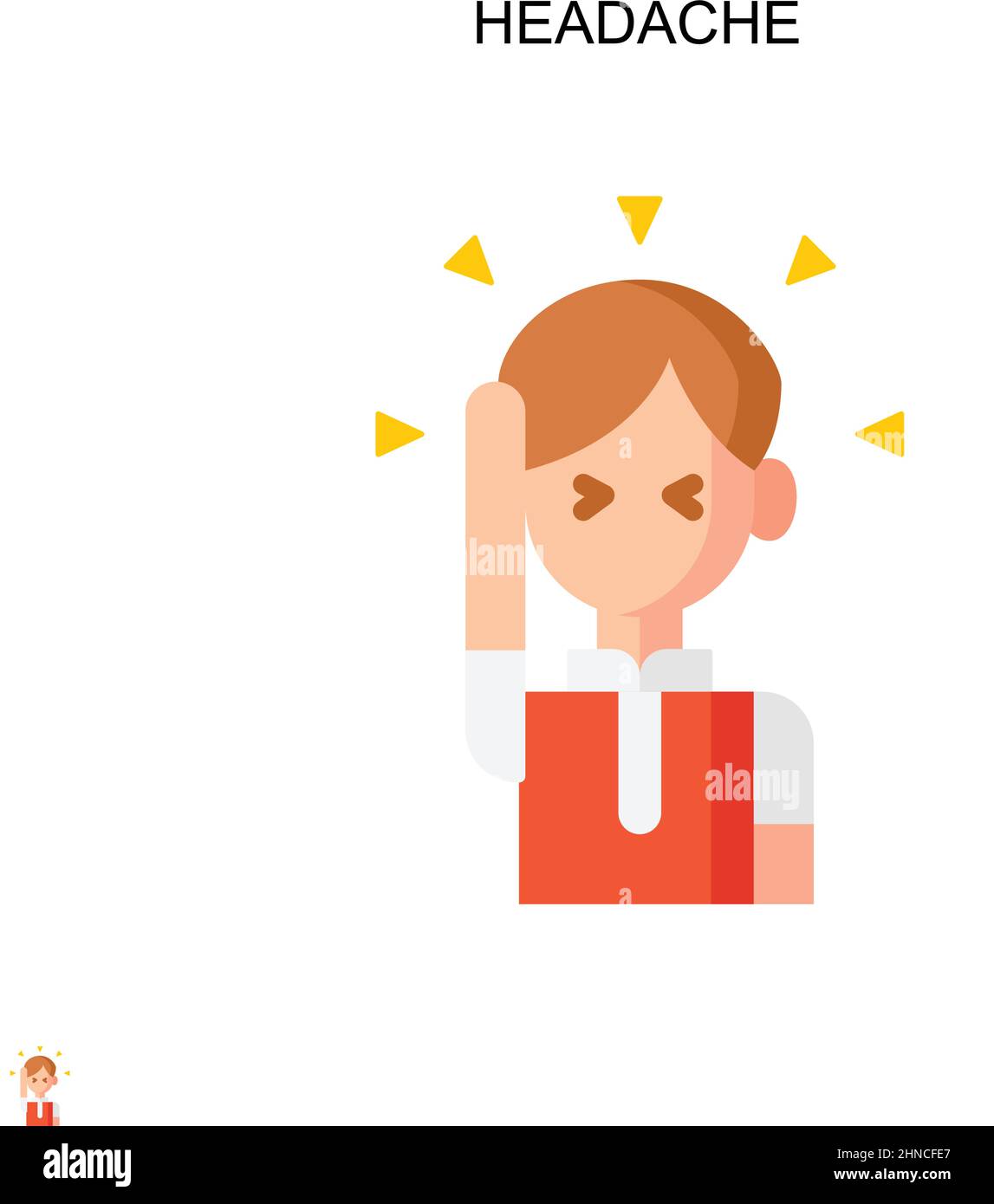 Headache Simple vector icon. Illustration symbol design template for ...