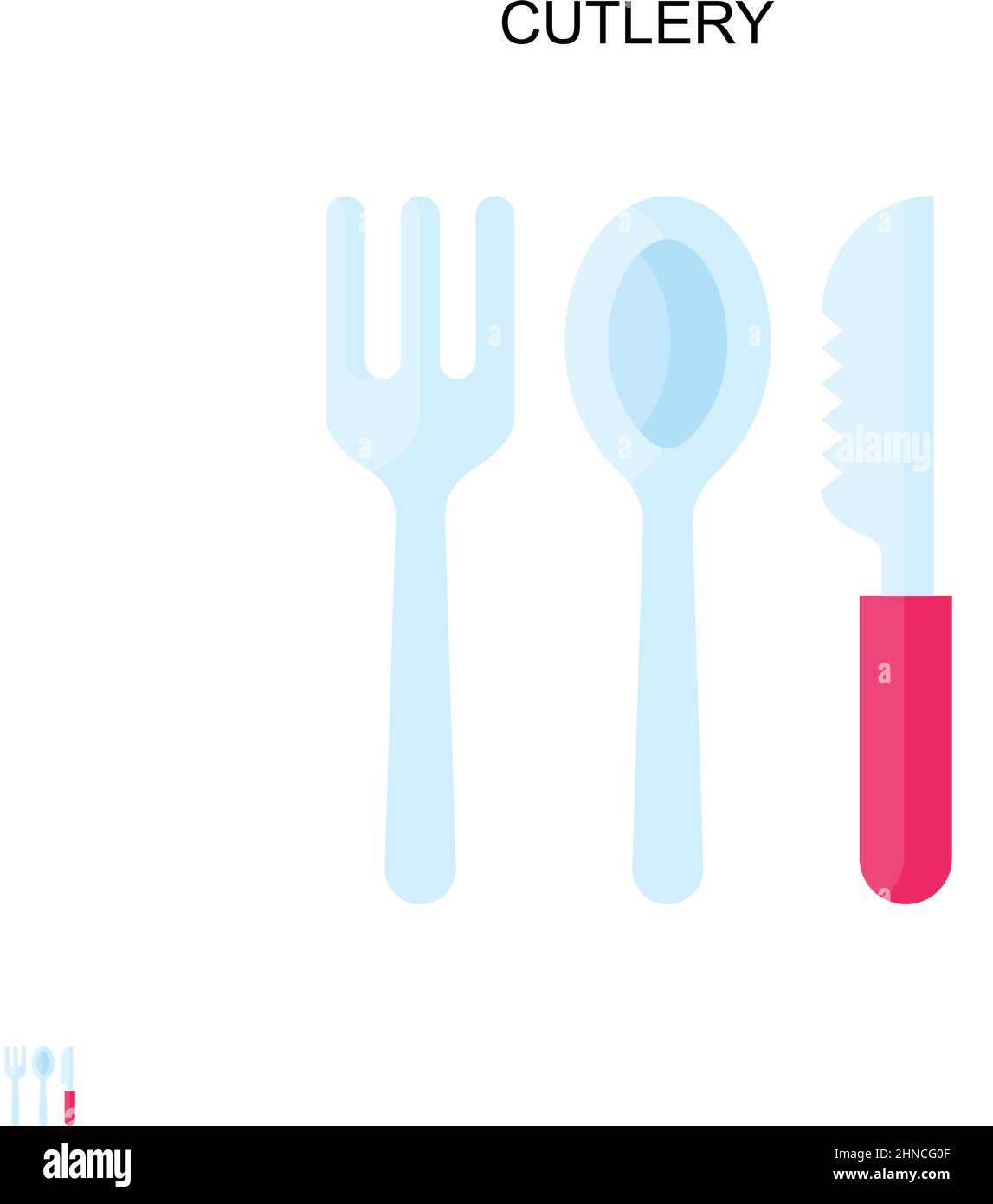 Cutlery Simple vector icon. Illustration symbol design template for web ...