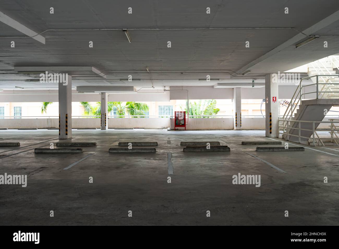 Parking garage department store interior Empty parking lot or garage ...