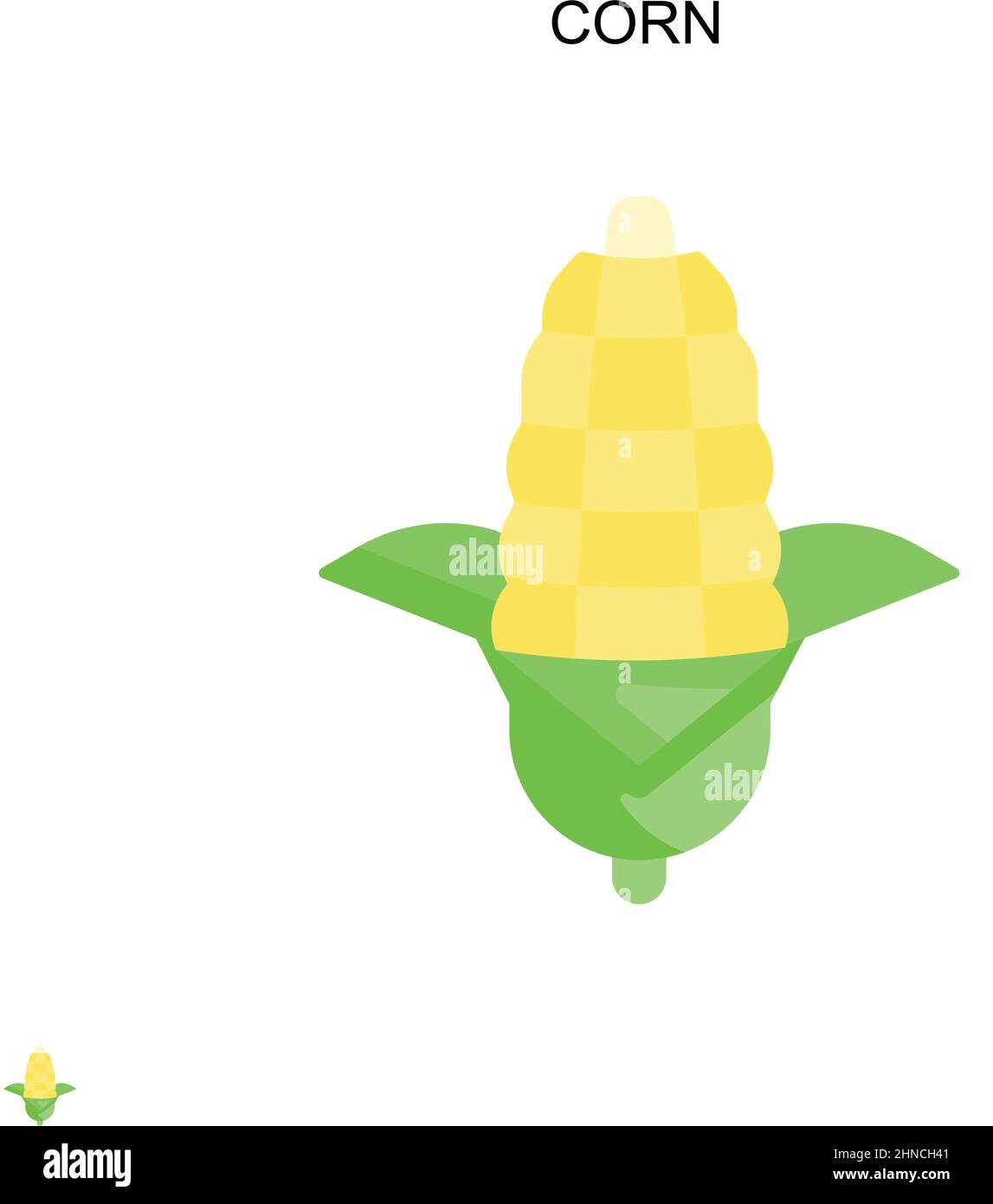 Corn Simple vector icon. Illustration symbol design template for web ...