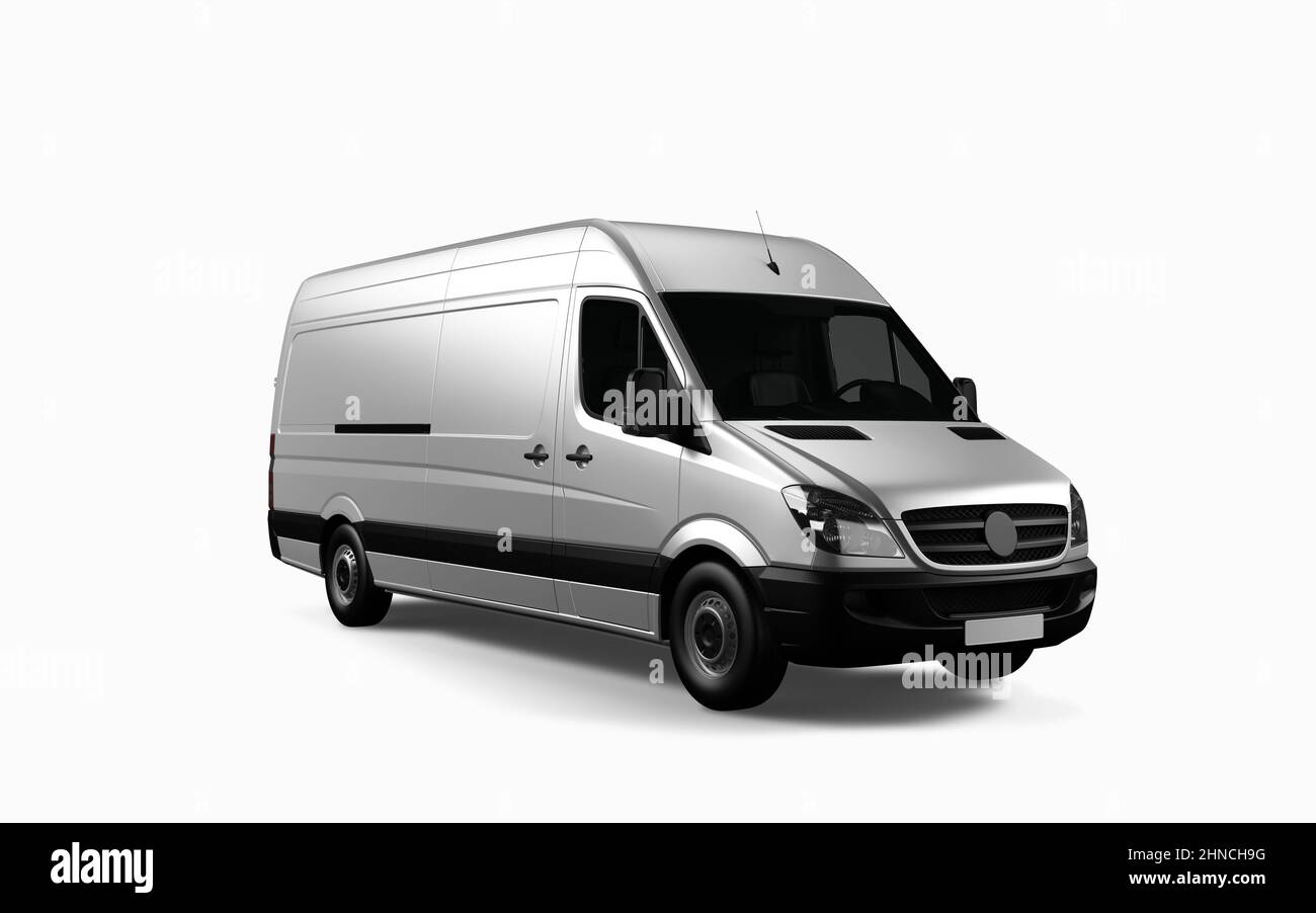 Panel Van Mockup 3D Rendering Stock Photo - Alamy