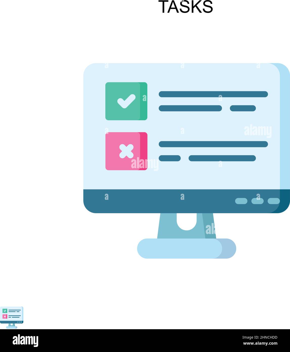 Tasks Simple vector icon. Illustration symbol design template for web ...