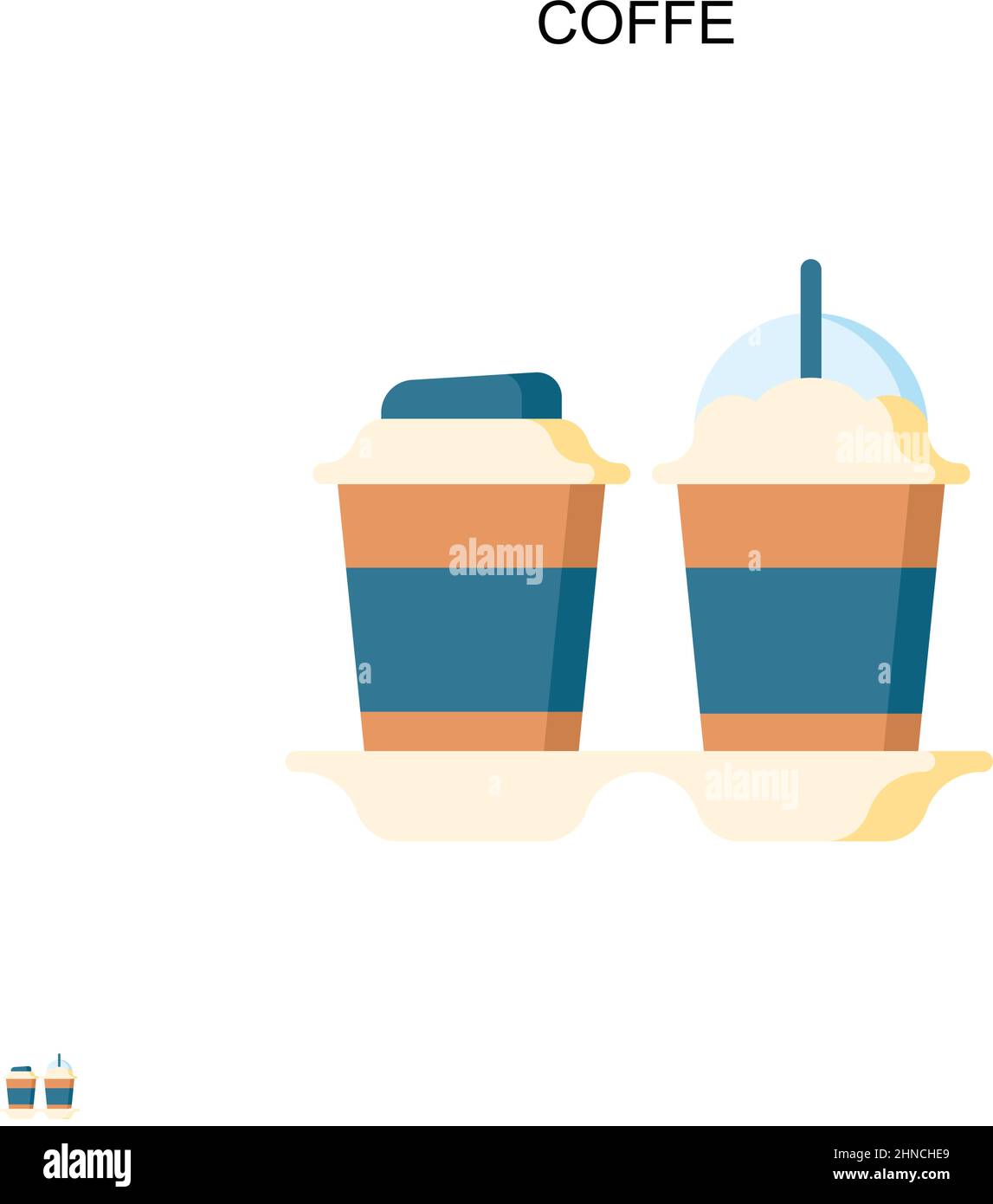 Coffe Simple vector icon. Illustration symbol design template for web ...