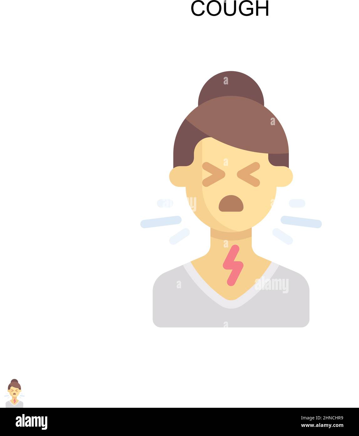 Cough Simple vector icon. Illustration symbol design template for web ...