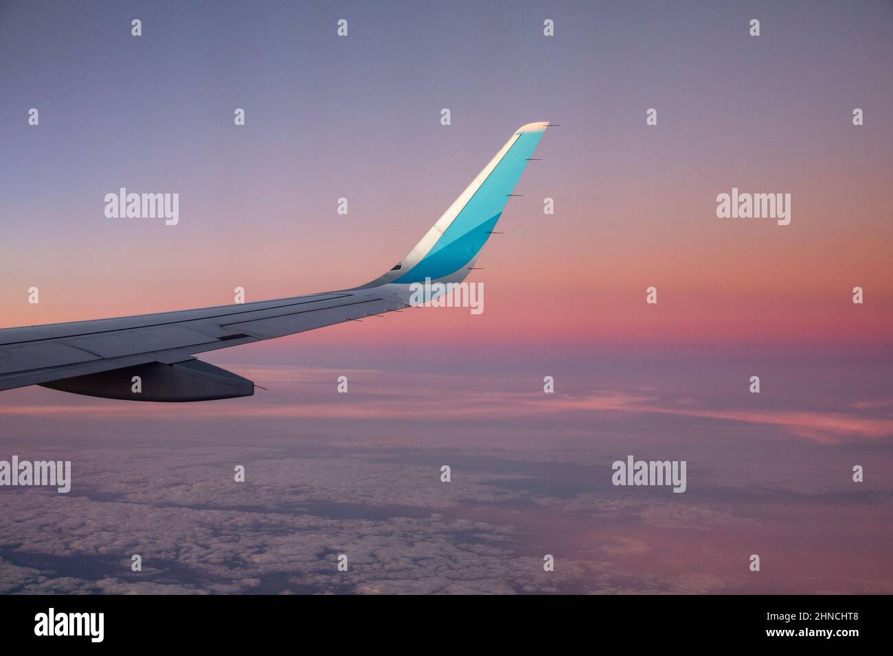 The wing of a Eurowings Airbus A320 as photographed from inside the ...