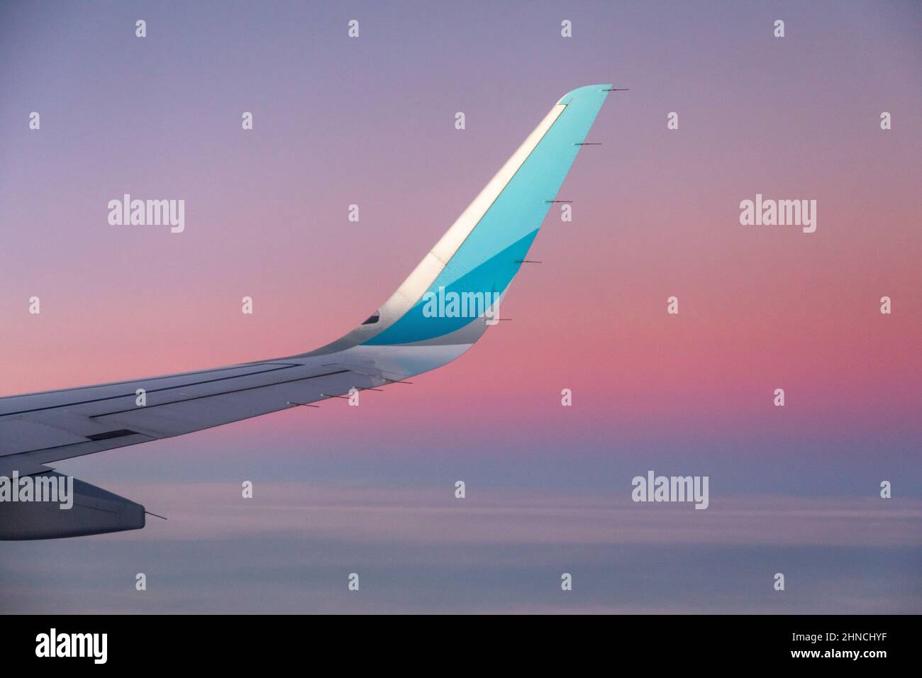 The wing of a Eurowings Airbus A320 as photographed from inside the ...