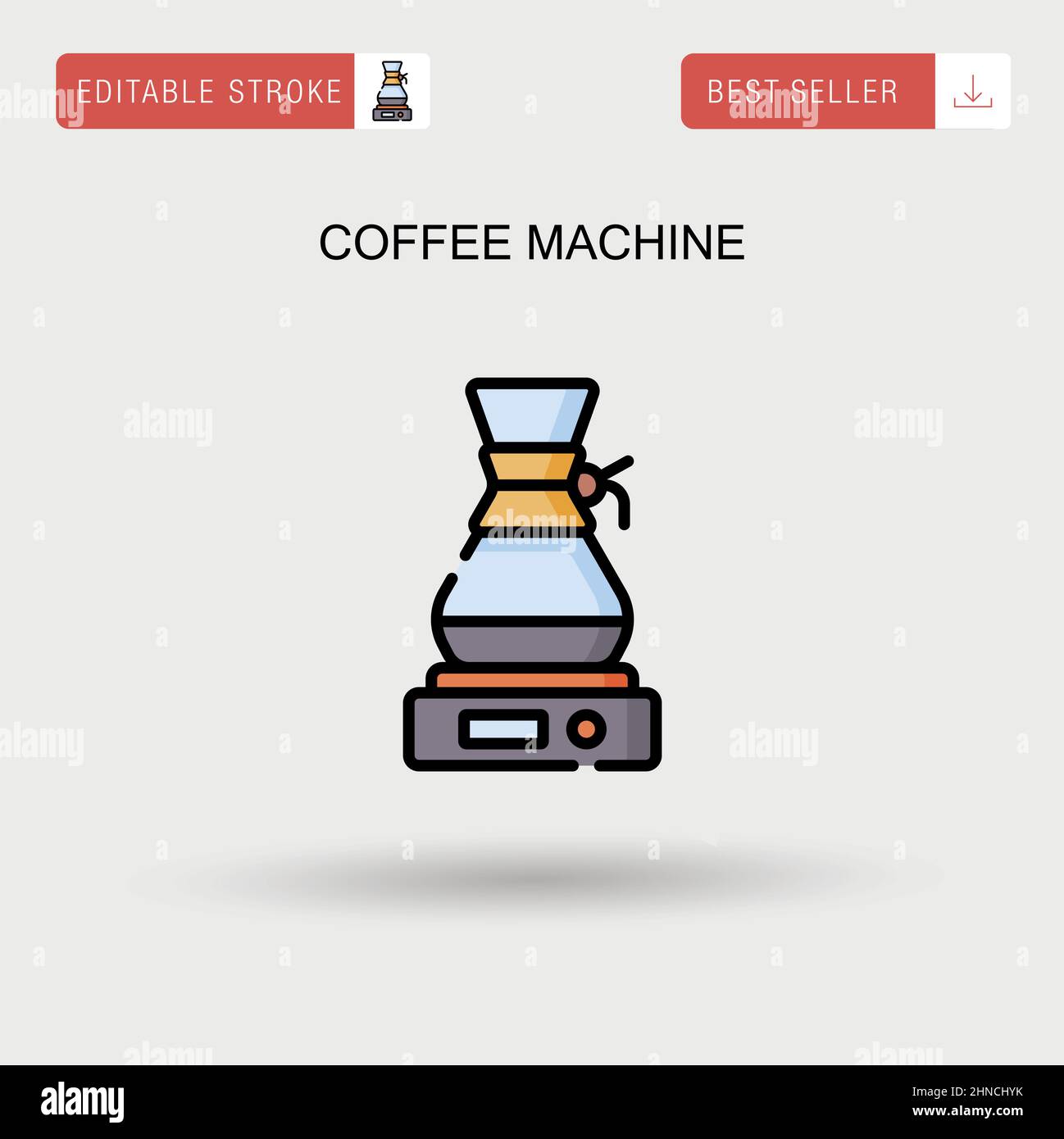 Automatic espresso coffee machine Stock Vector Images - Alamy