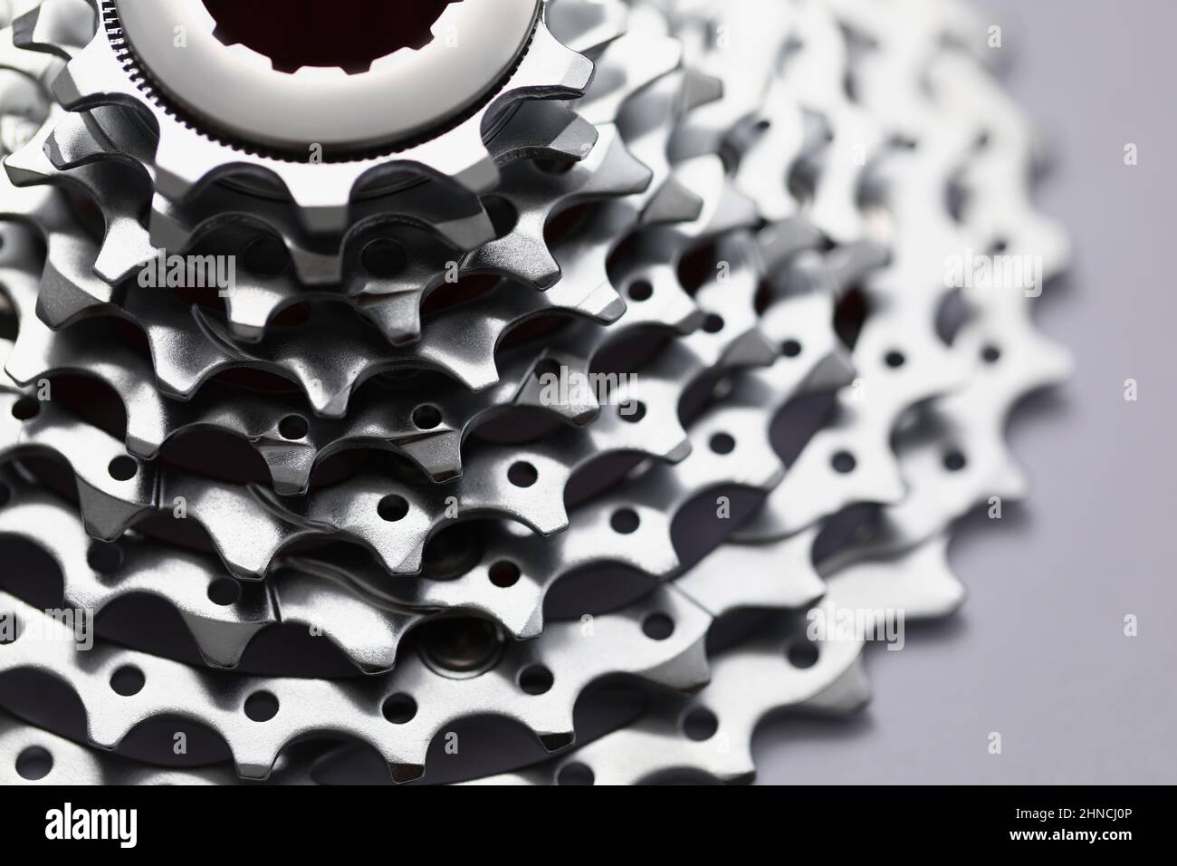 Bicycle roller chain that transfer power from pedals to drive, shiny ...