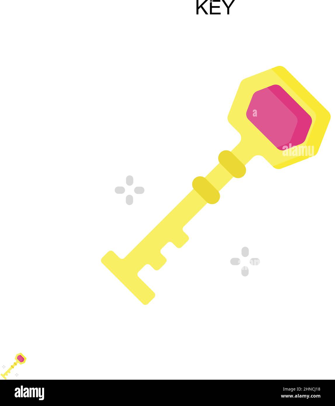 Key Simple vector icon. Illustration symbol design template for web ...