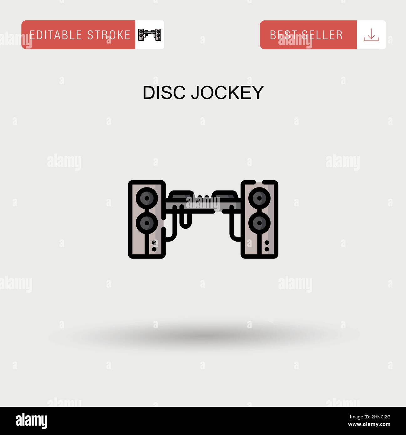 Disc jockey Simple vector icon Stock Vector Image & Art - Alamy