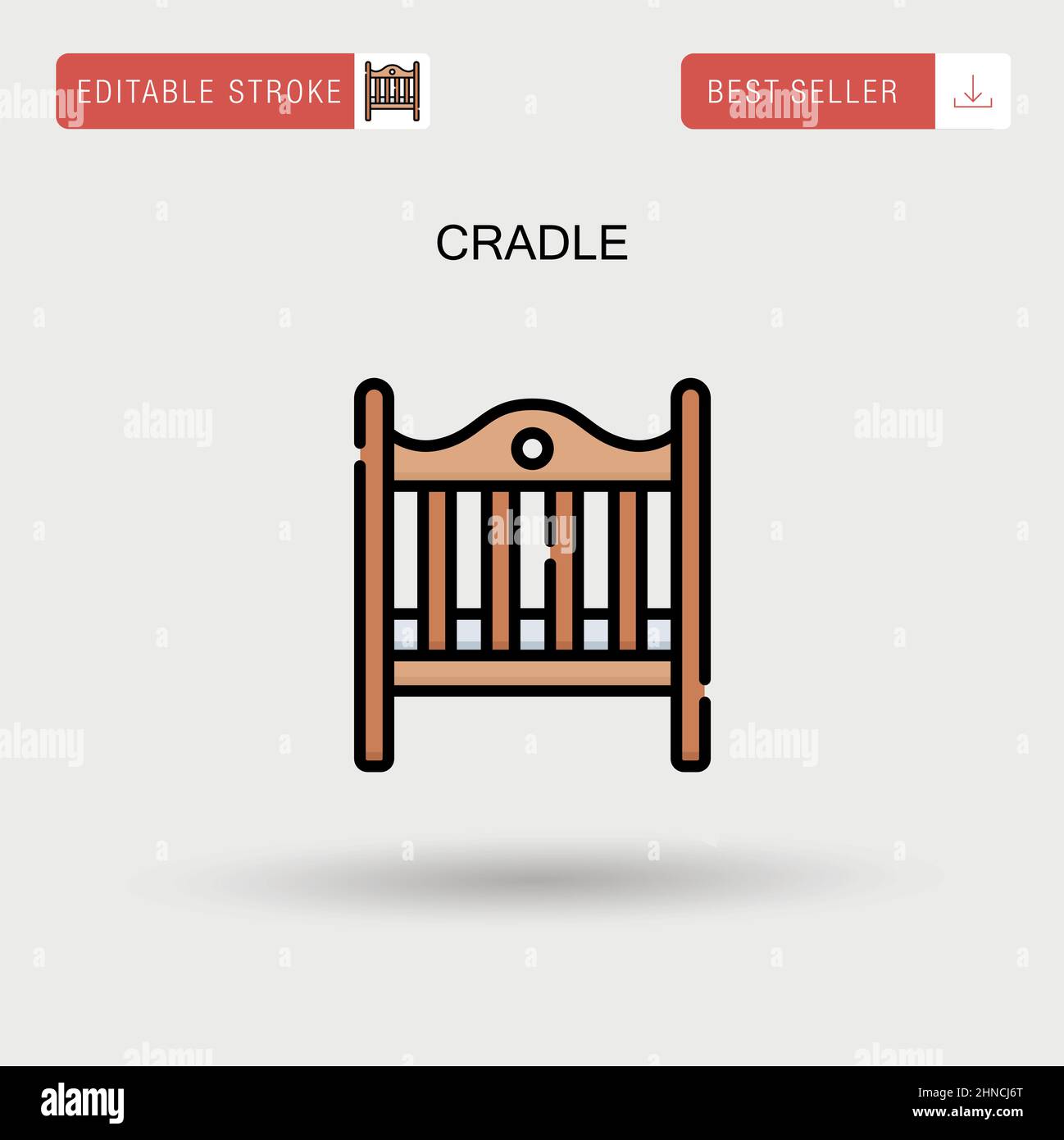 Baby cradle cartoon icon hi-res stock photography and images - Alamy