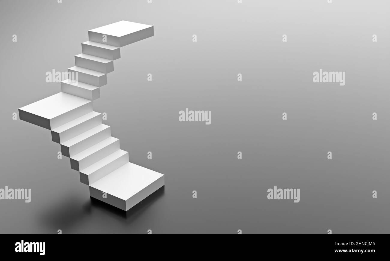 Abstract staircase. Stairs with steps on blank background. Business ...