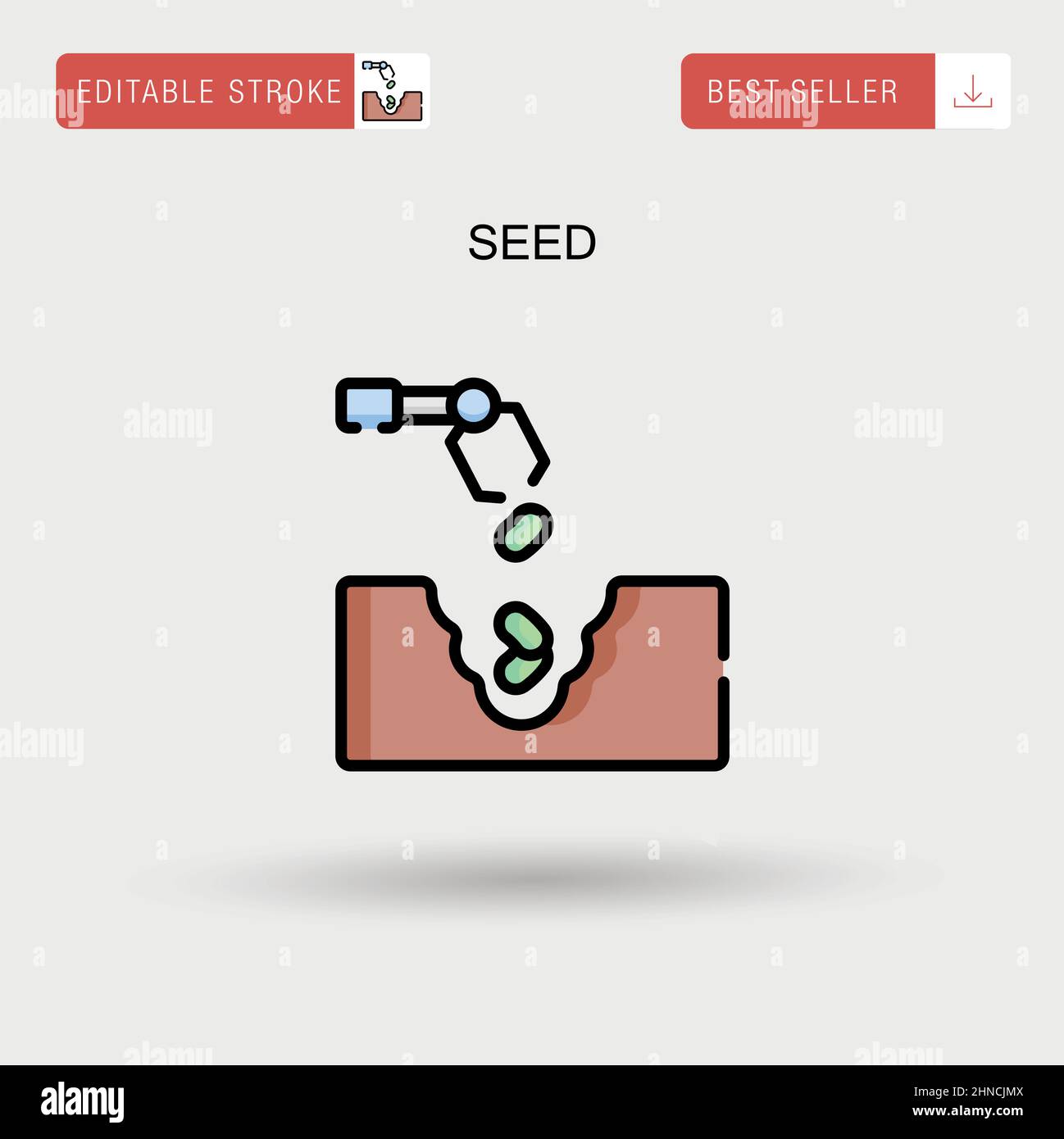 Seed Simple vector icon Stock Vector Image & Art - Alamy