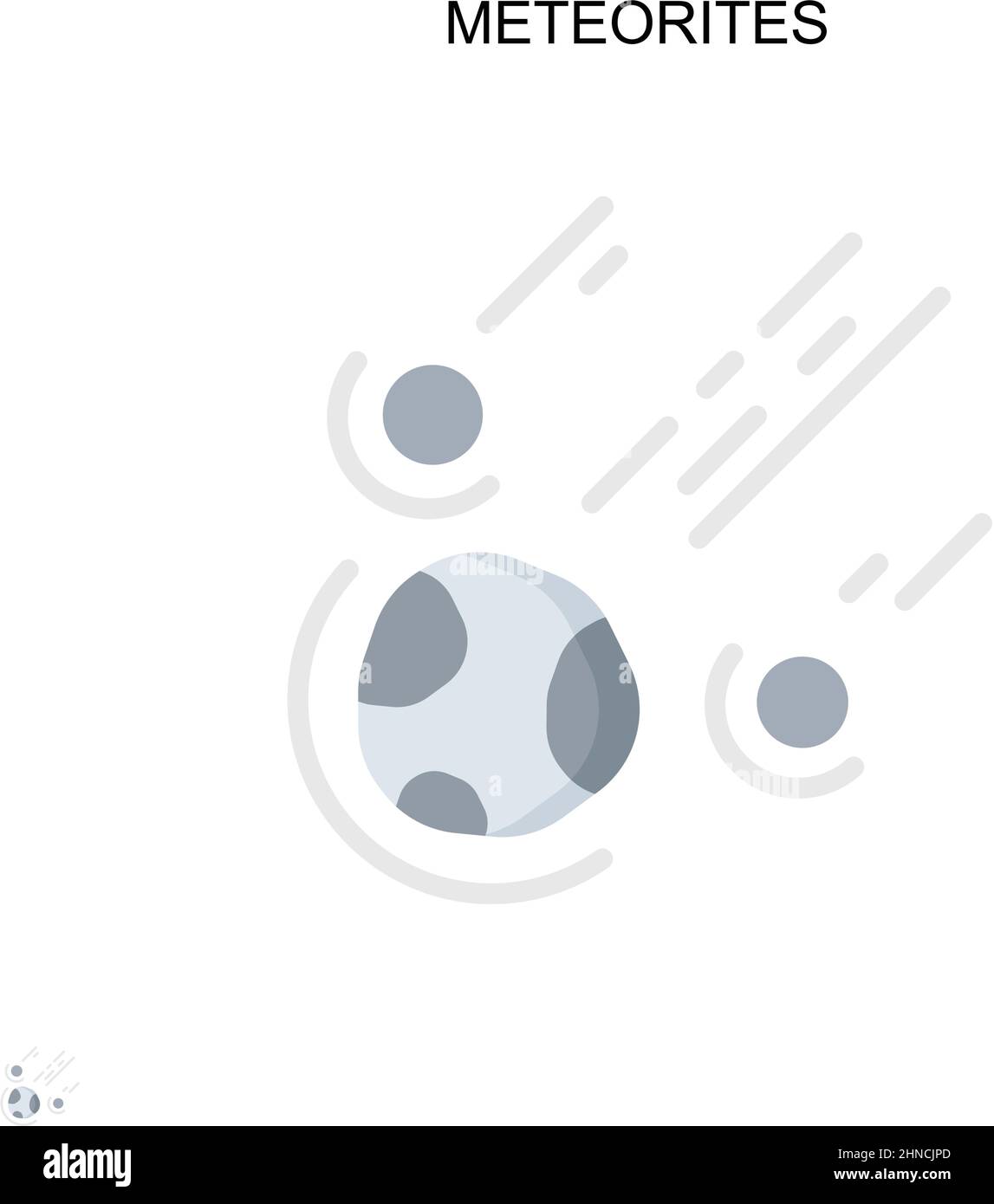 Meteorites Simple vector icon. Illustration symbol design template for ...